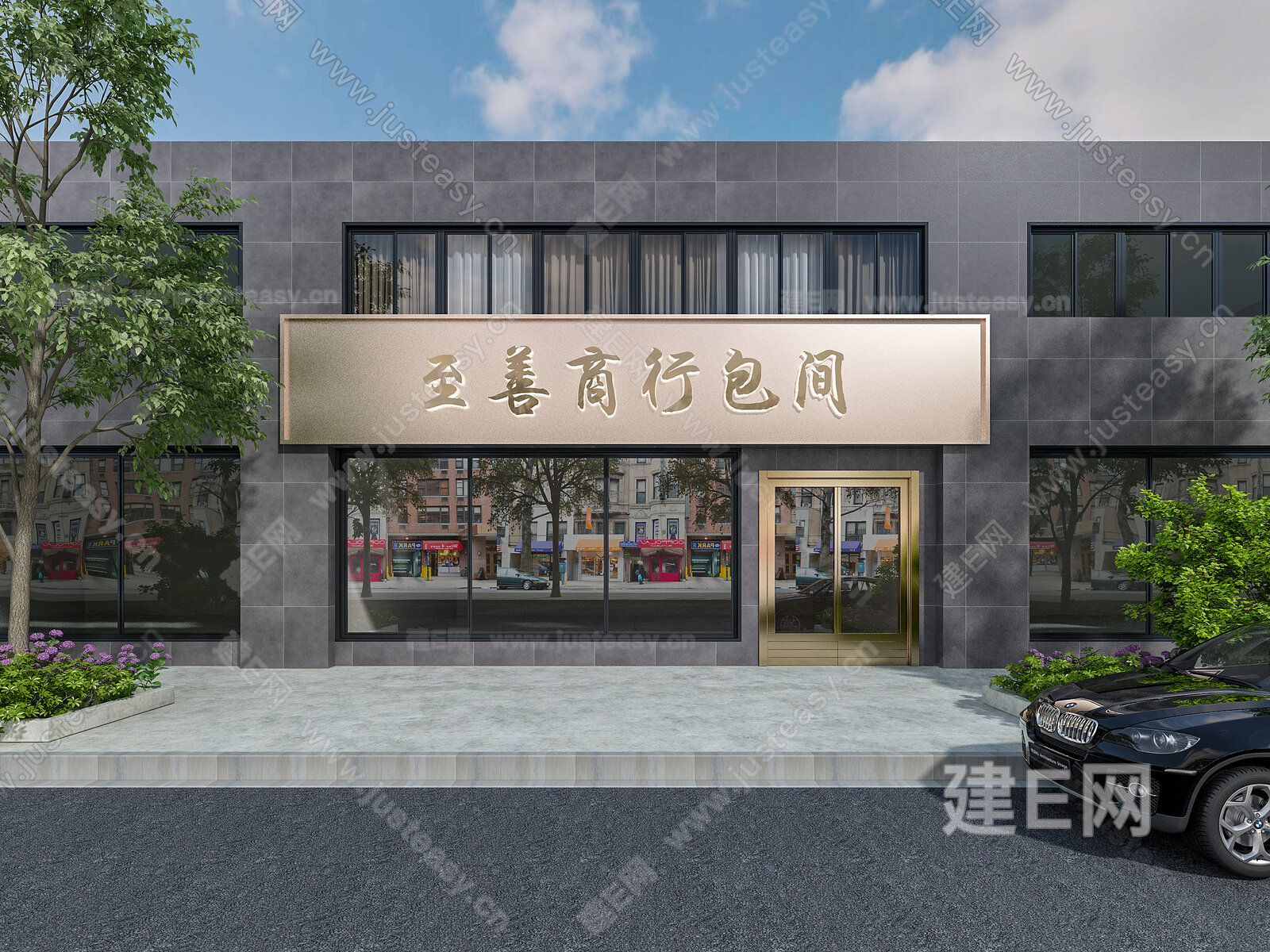 【现代店铺门头3d模型】建e网现代店铺门头3d模型下载 Id101799934 打造3d现代店铺门头模型免费下载平台