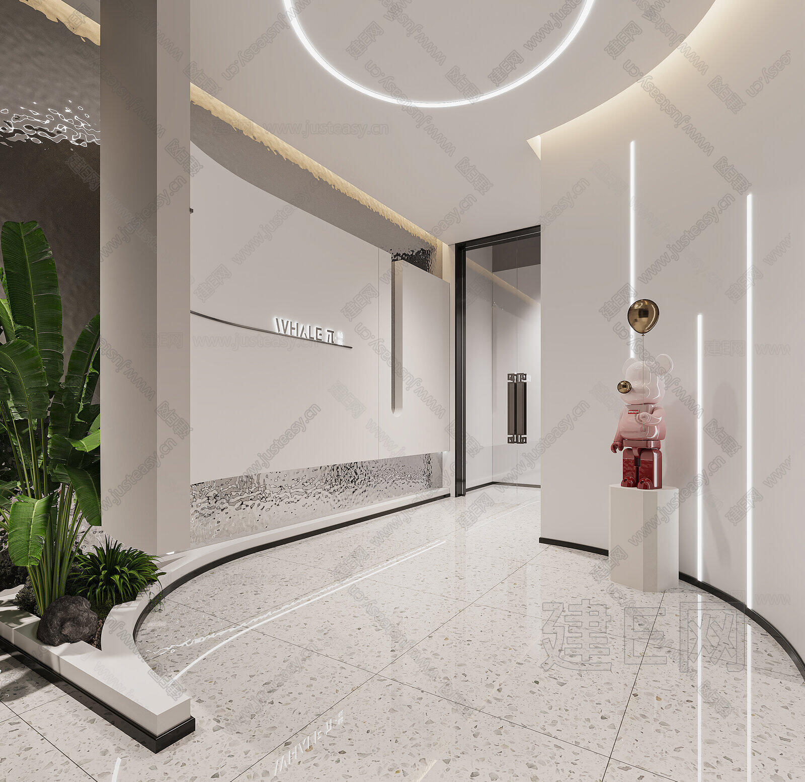 【现代走廊3d模型】建e网现代走廊3d模型下载 Id103044866 打造3d现代走廊模型免费下载平台