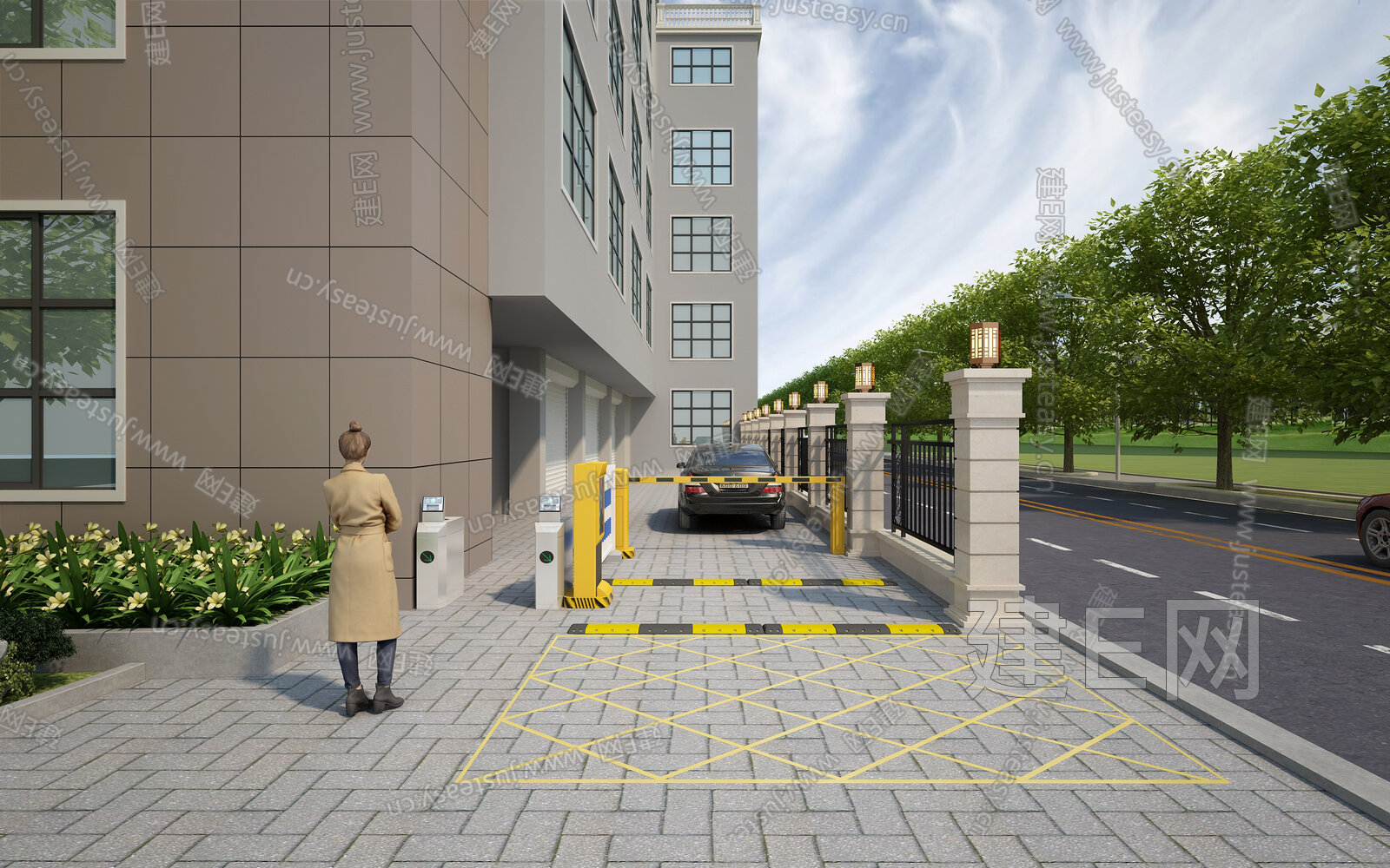 【现代地库入口大门3d模型】建e网现代地库入口大门3d模型下载 Id103241549 打造3d现代地库入口大门模型免费下载平台