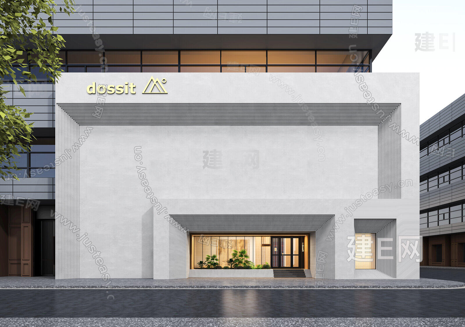 【现代门头3d模型】建e网现代门头3d模型下载 Id103176085 打造3d现代门头模型免费下载平台