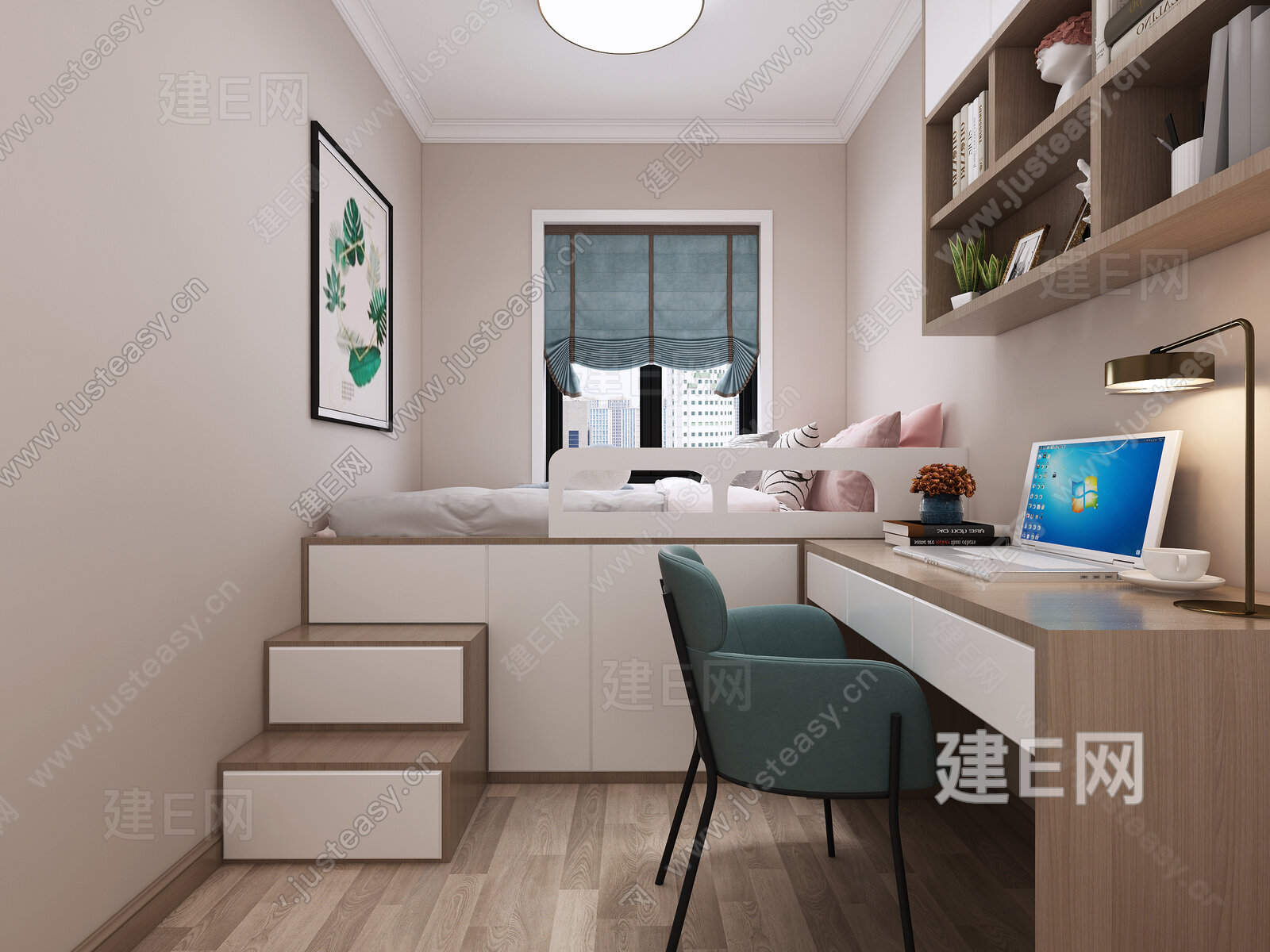 【现代榻榻米卧室3d模型】建e网现代榻榻米卧室3d模型下载 Id103372718 打造3d现代榻榻米卧室模型免费下载平台