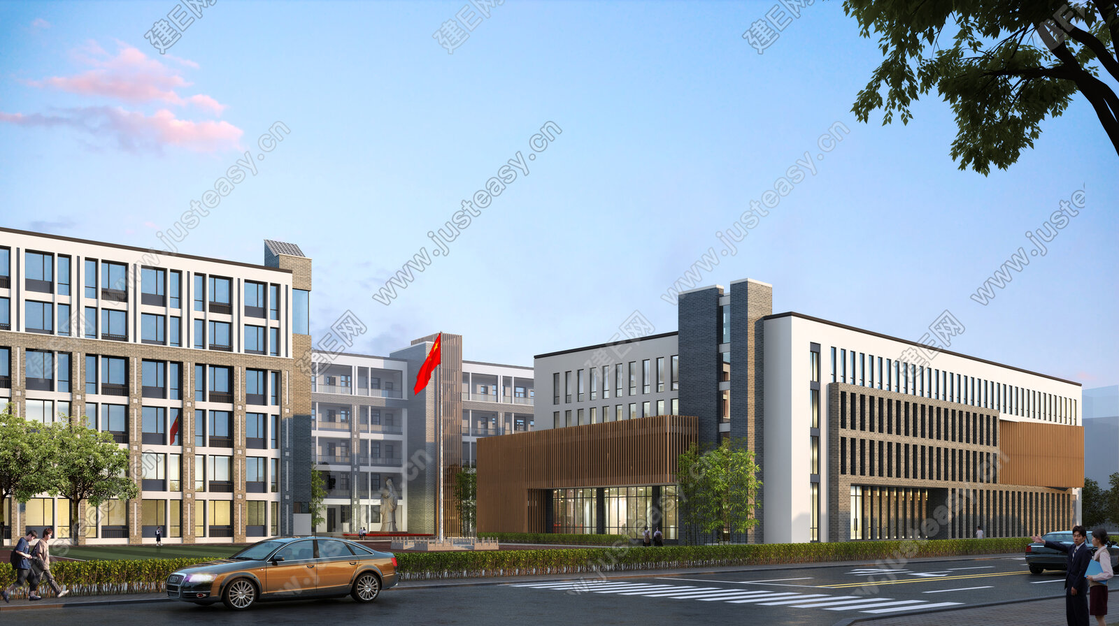 【现代学校3d模型】建e网现代学校3d模型下载 Id103307164 打造3d现代学校模型免费下载平台