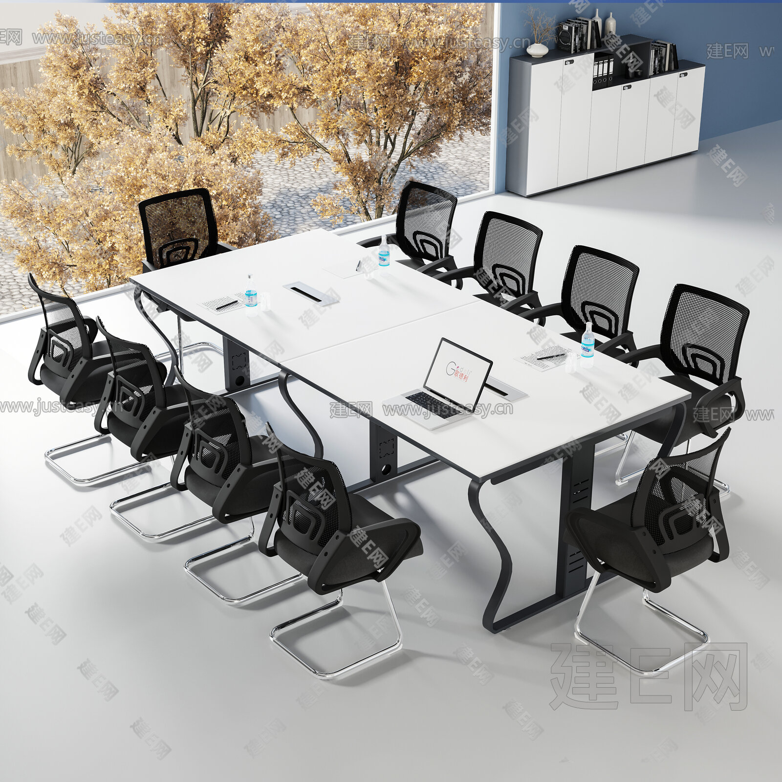 【现代会议桌椅组合3d模型】建e网现代会议桌椅组合3d模型下载 Id104552345 打造3d现代会议桌椅组合模型免费下载平台