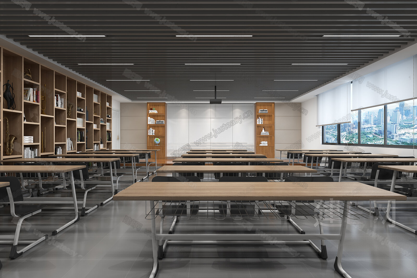 【现代教室3d模型】建e网现代教室3d模型下载 Id113727340 打造3d现代教室模型免费下载平台