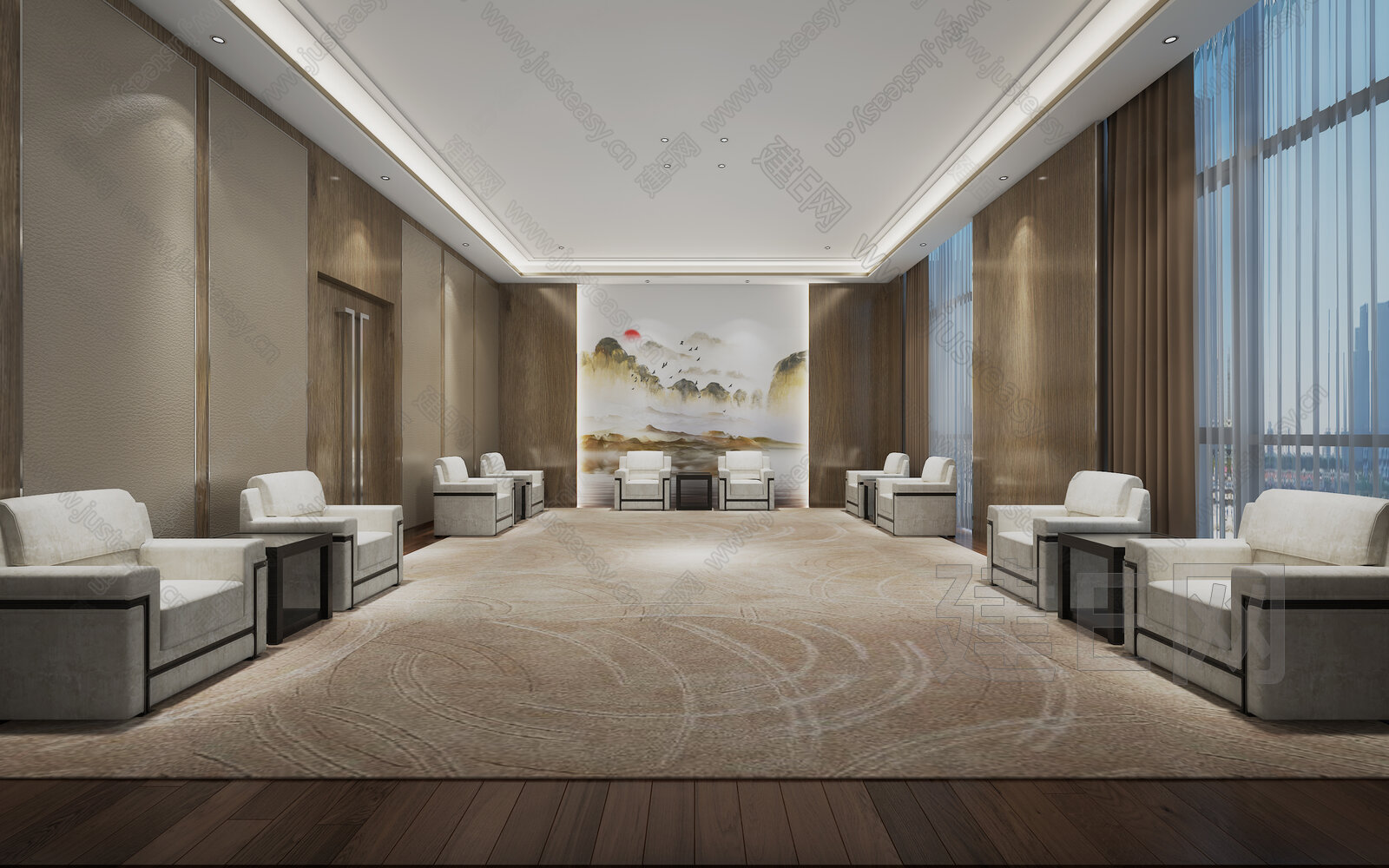 【现代接待室3d模型】建e网现代接待室3d模型下载 Id114644960 打造3d现代接待室模型免费下载平台