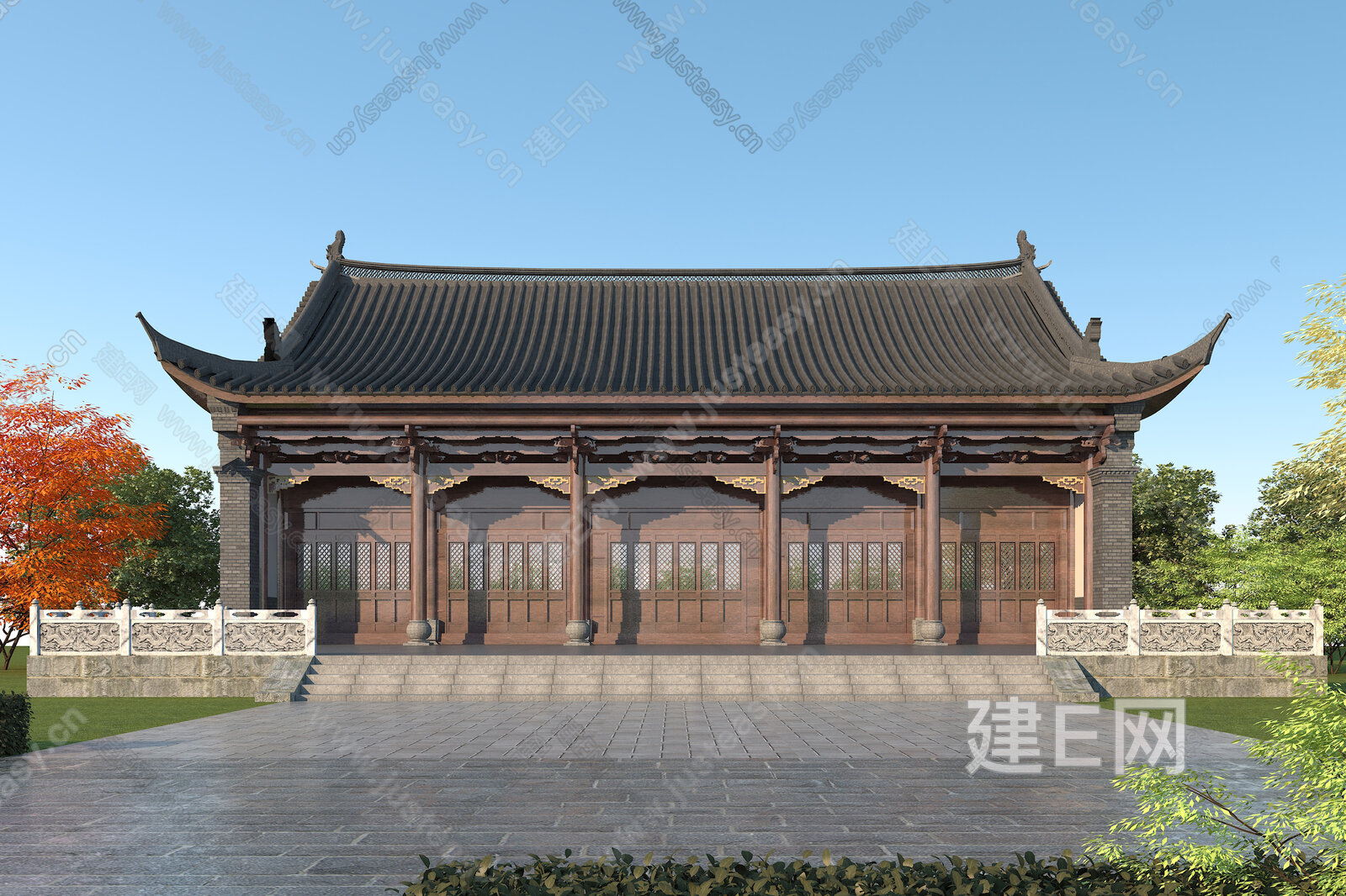 【中式古建寺庙3d模型】建e网中式古建寺庙3d模型下载 Id115234792 打造3d中式古建寺庙模型免费下载平台