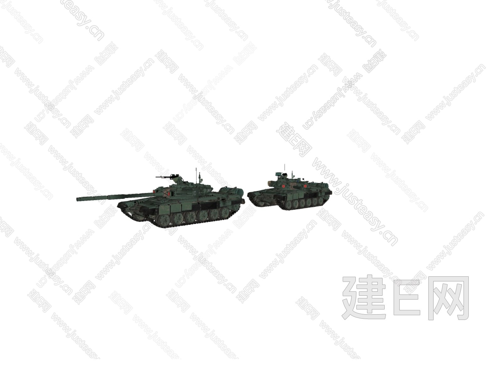 现代T-90A 弗拉基米尔主战坦克模型SU模型下载[ID:103108575]_建e网su模型