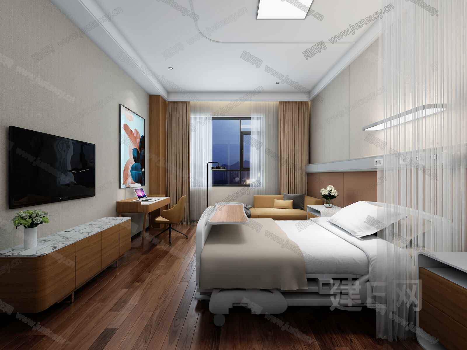 【现代病房3d模型】建e网现代病房3d模型下载 Id115431237 打造3d现代病房模型免费下载平台