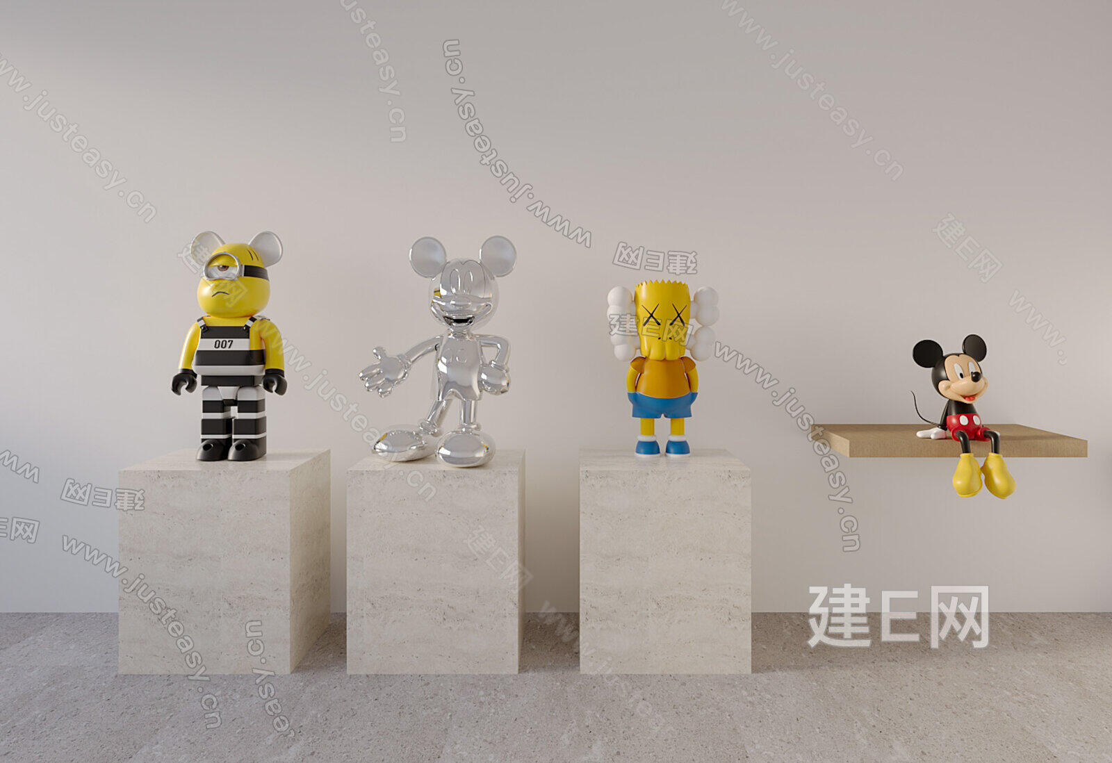 【现代潮玩公仔3d模型】建e网现代潮玩公仔3d模型下载 Id115955651 打造3d现代潮玩公仔模型免费下载平台