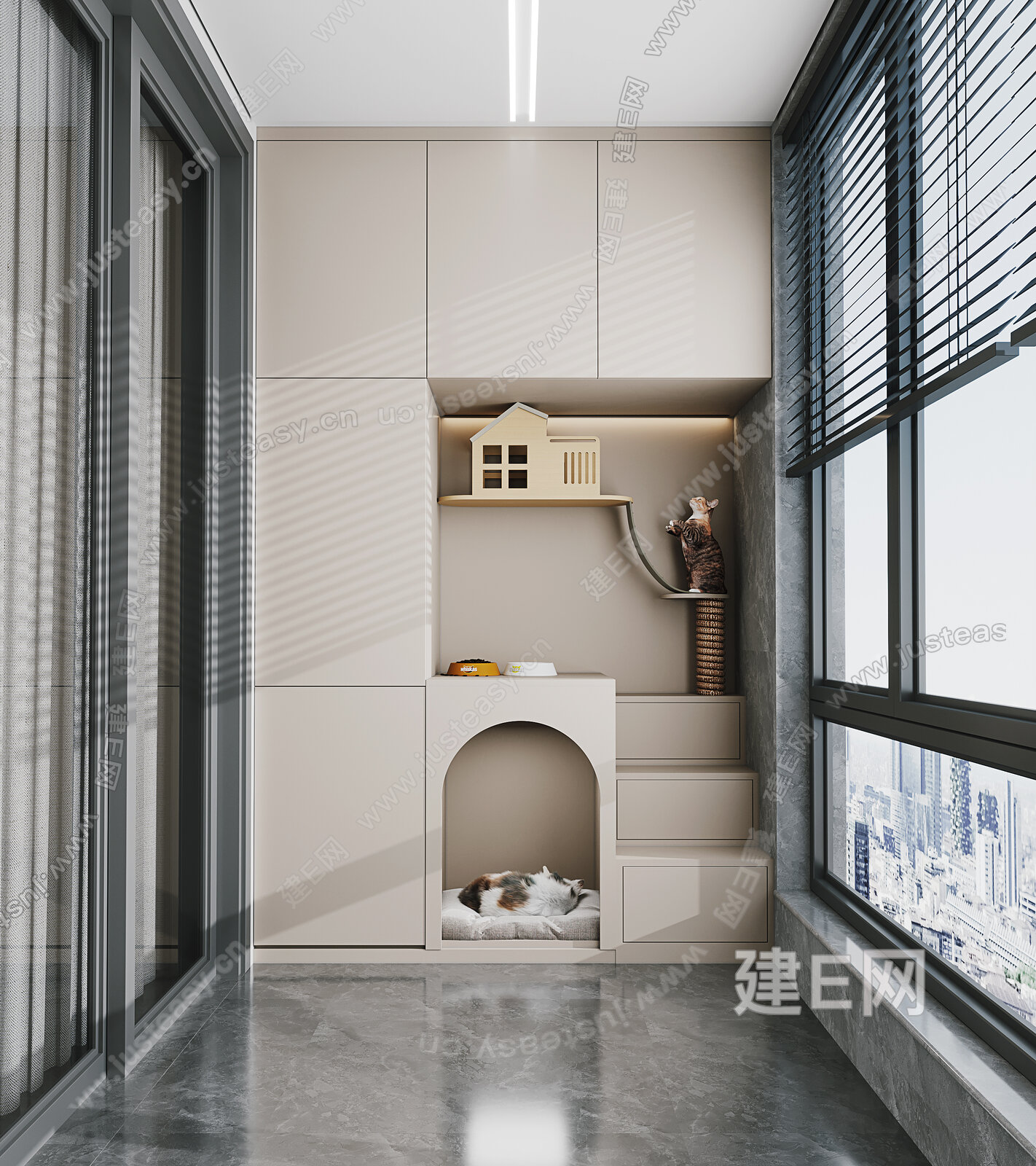 【现代猫窝猫爬架3d模型】建e网现代猫窝猫爬架3d模型下载 Id116676411 打造3d现代猫窝猫爬架模型免费下载平台