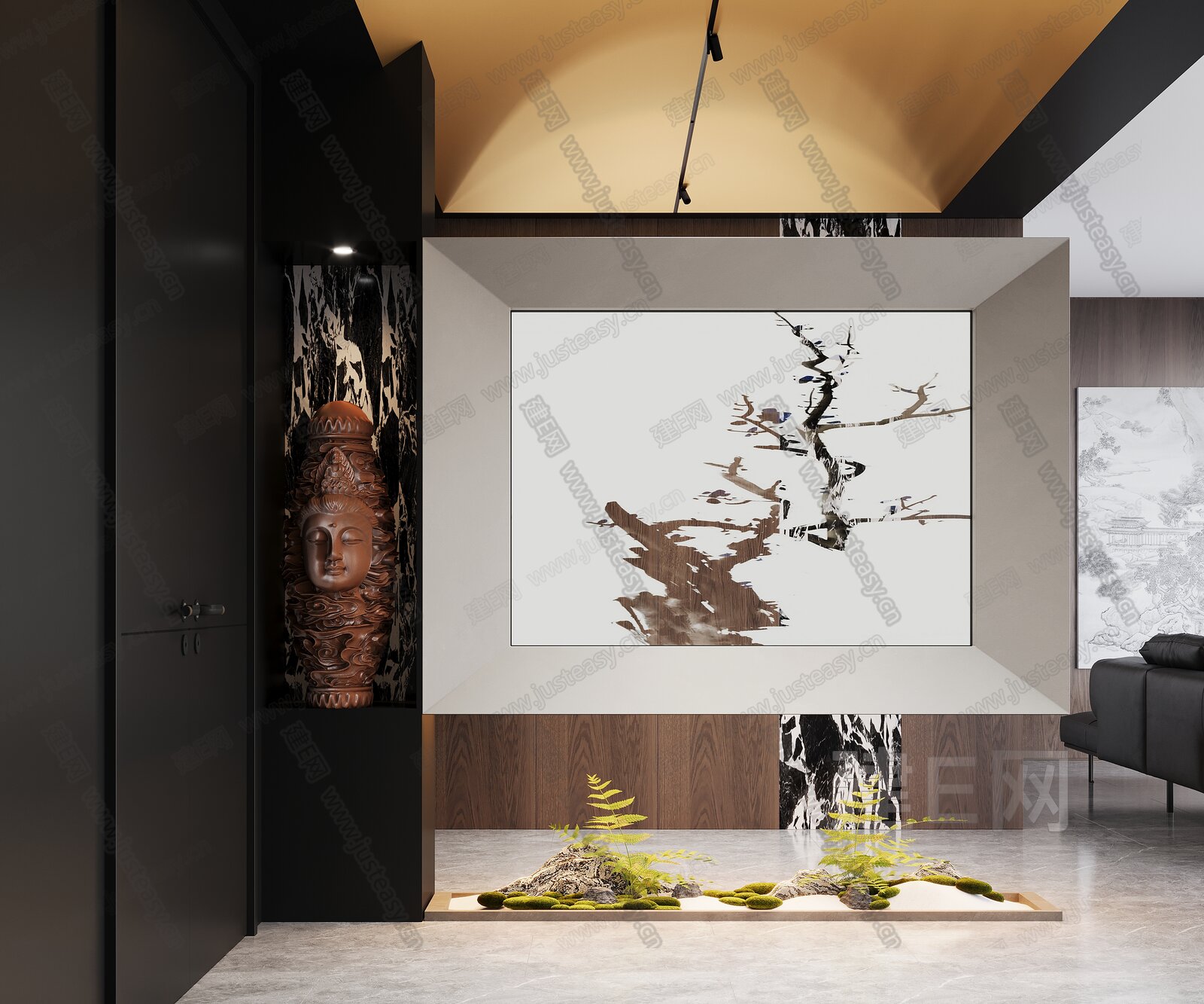 【现代室内植物造景3d模型】建e网现代室内植物造景3d模型下载 Id117004119 打造3d现代室内植物造景模型免费下载平台