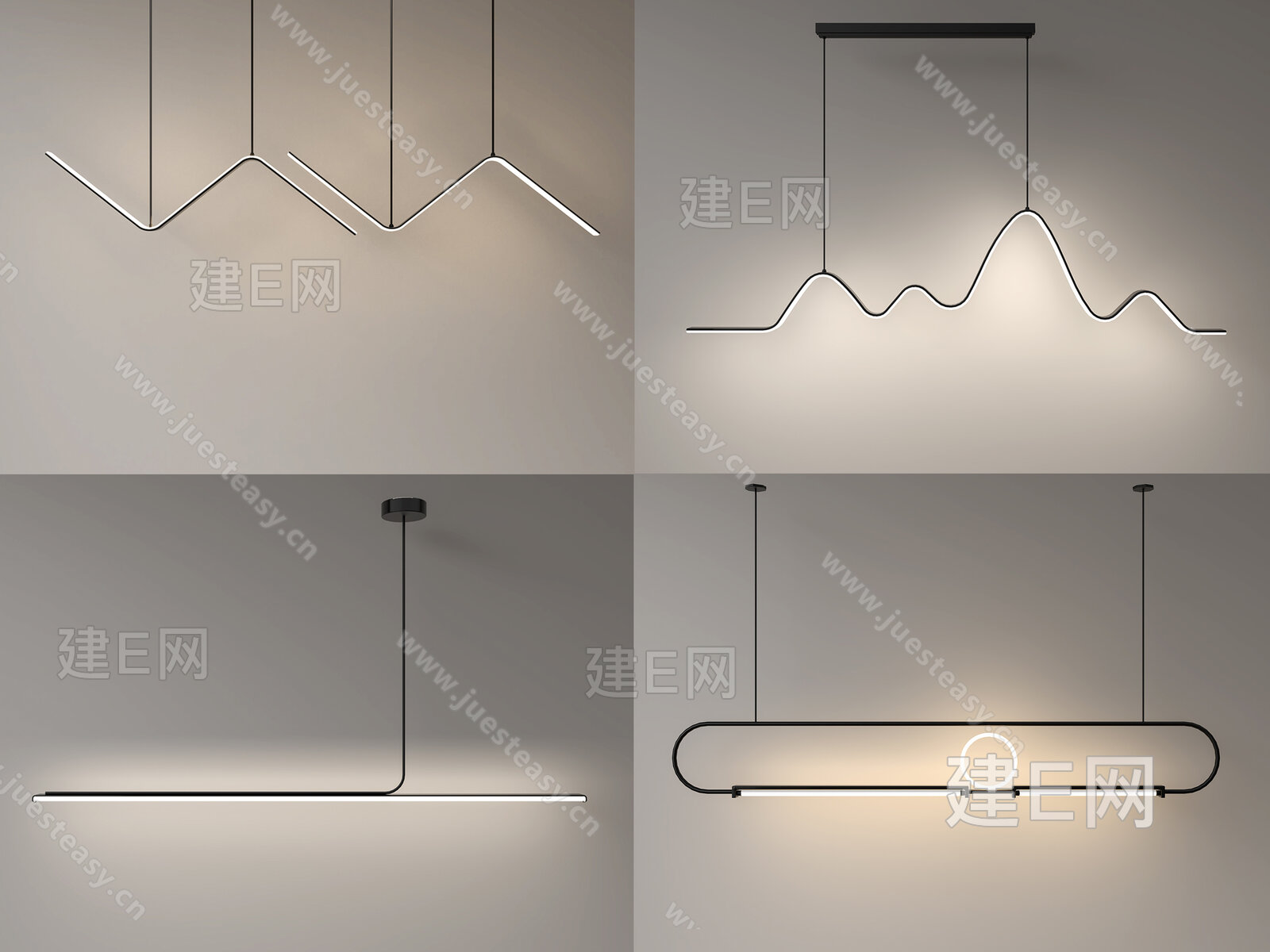 【现代简约线性吊灯3d模型】建e网现代简约线性吊灯3d模型下载 Id109270967 打造3d现代简约线性吊灯模型免费下载平台