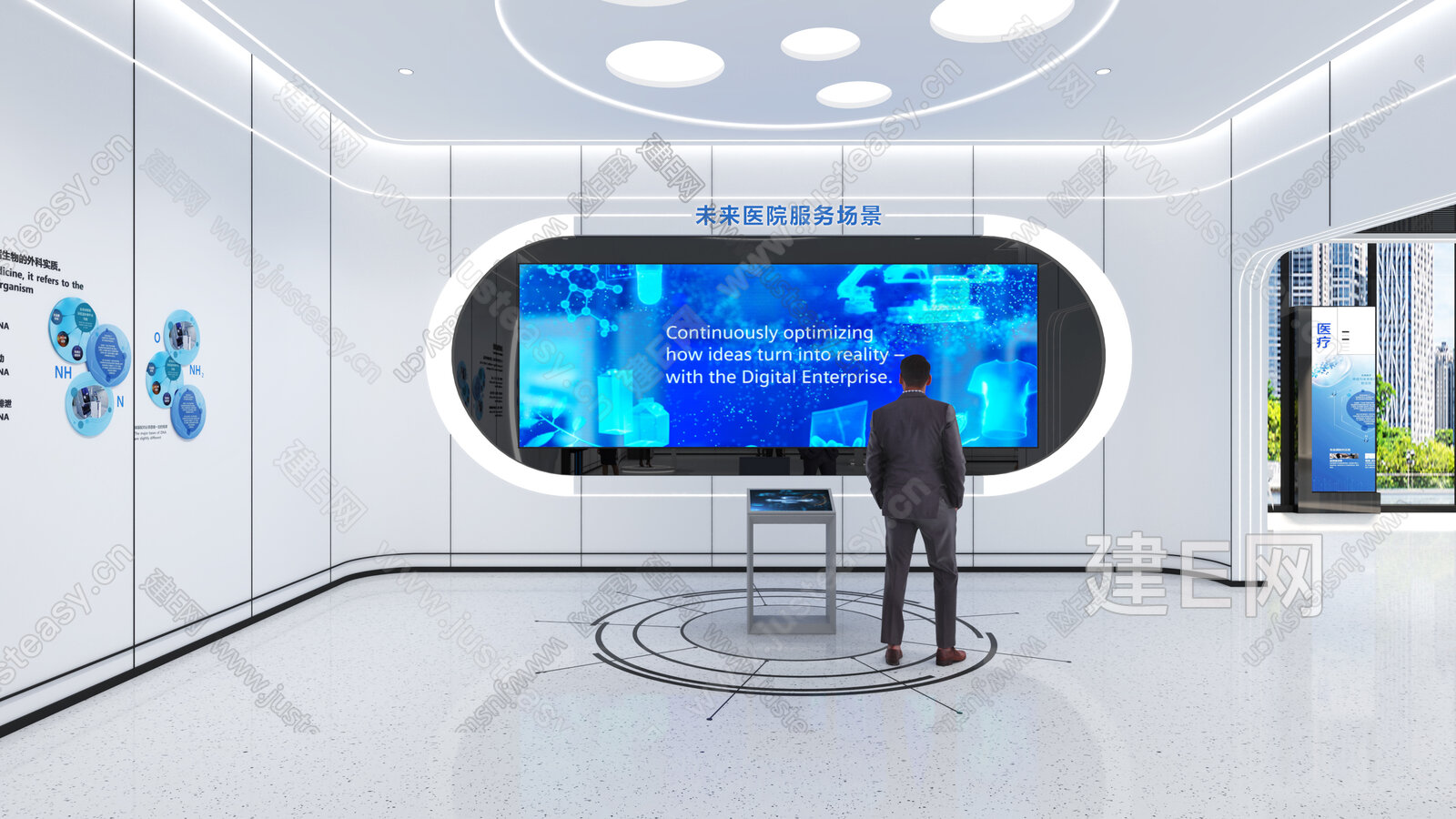 【现代科技展厅3d模型】建e网现代科技展厅3d模型下载 Id109926209 打造3d现代科技展厅模型免费下载平台