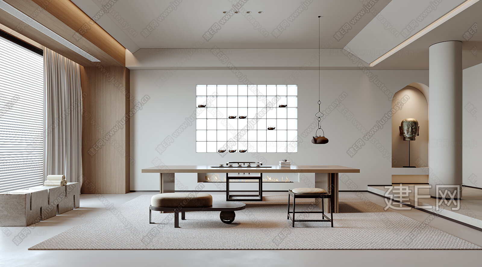 【现代茶室3d模型】建e网现代茶室3d模型下载 Id111237035 打造3d现代茶室模型免费下载平台