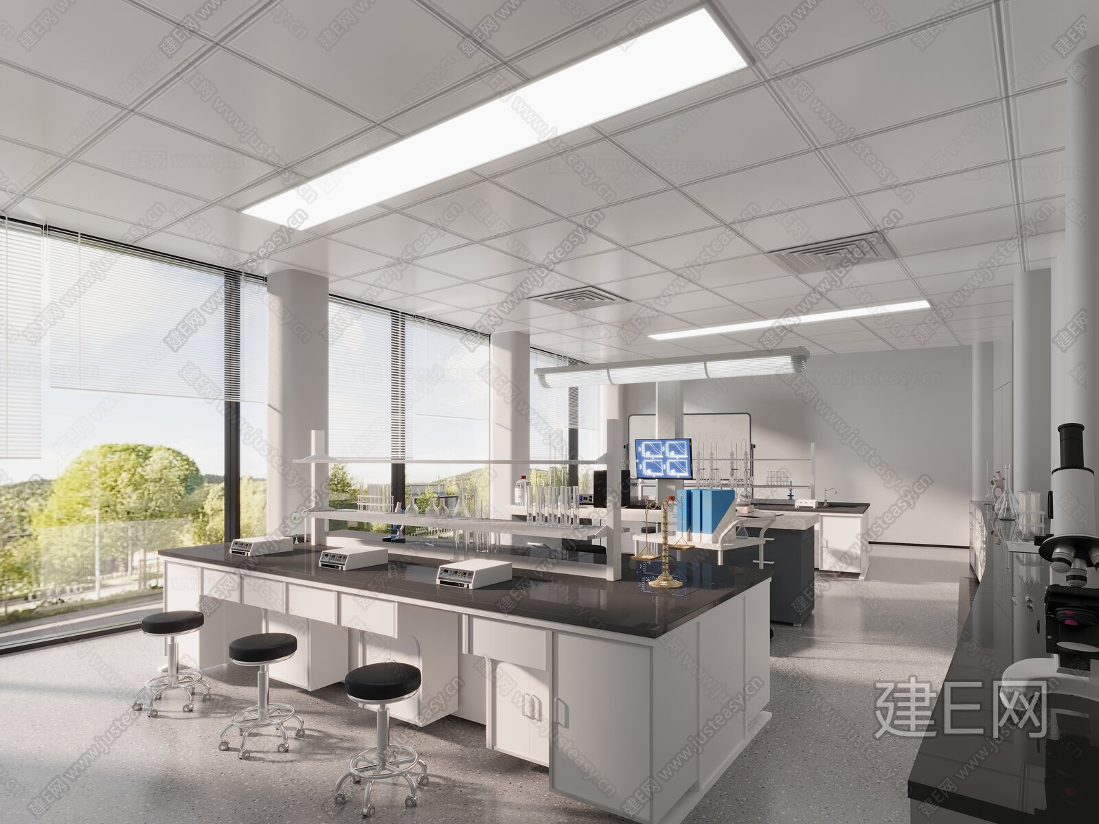 【现代实验室3d模型】建e网现代实验室3d模型下载 Id111826760 打造3d现代实验室模型免费下载平台