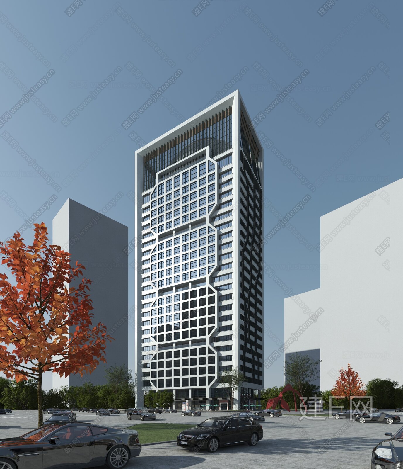 【现代高层办公楼3d模型】建e网现代高层办公楼3d模型下载 Id112678702 打造3d现代高层办公楼模型免费下载平台