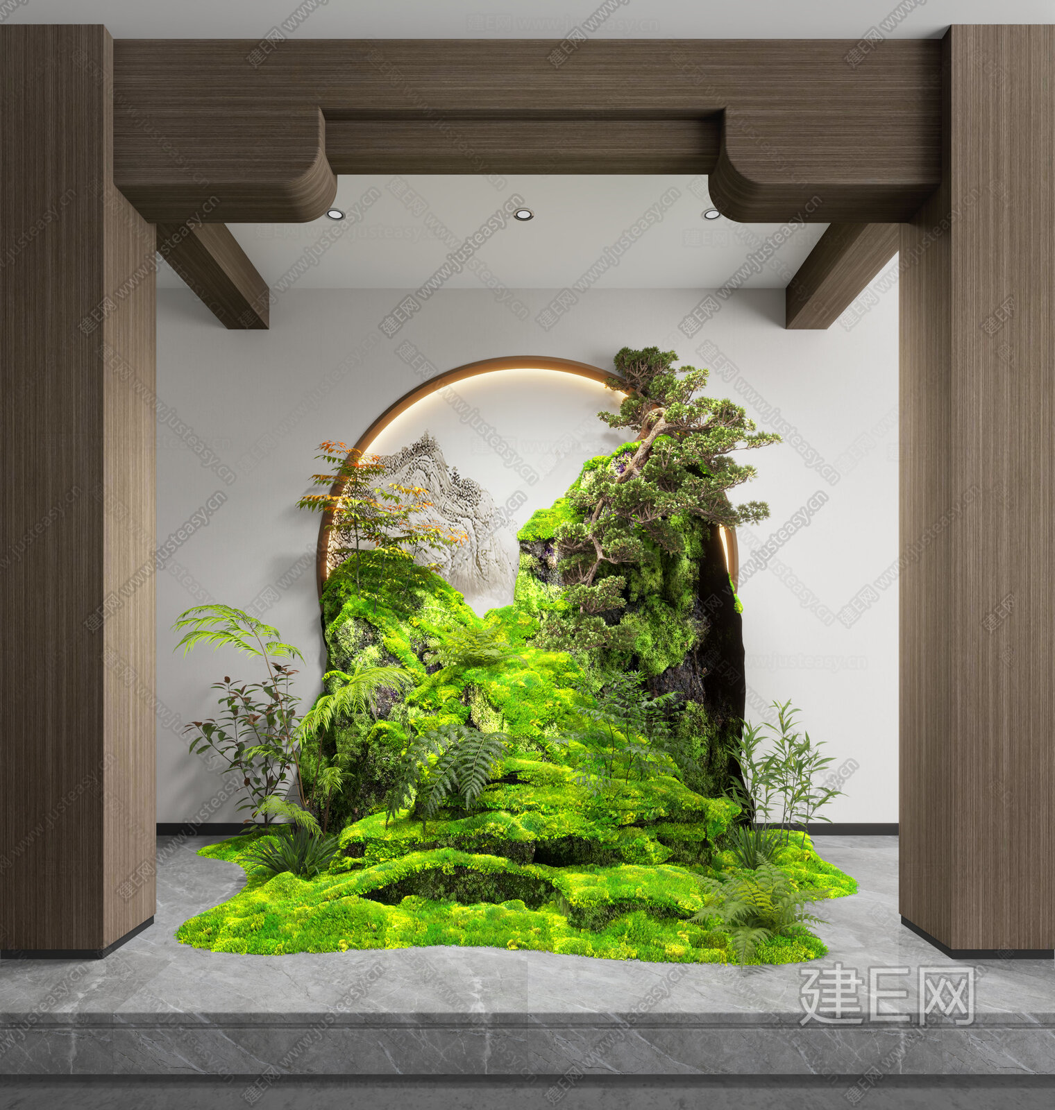 【现代室内景观造景3d模型】建e网现代室内景观造景3d模型下载 Id105928343 打造3d现代室内景观造景模型免费下载平台