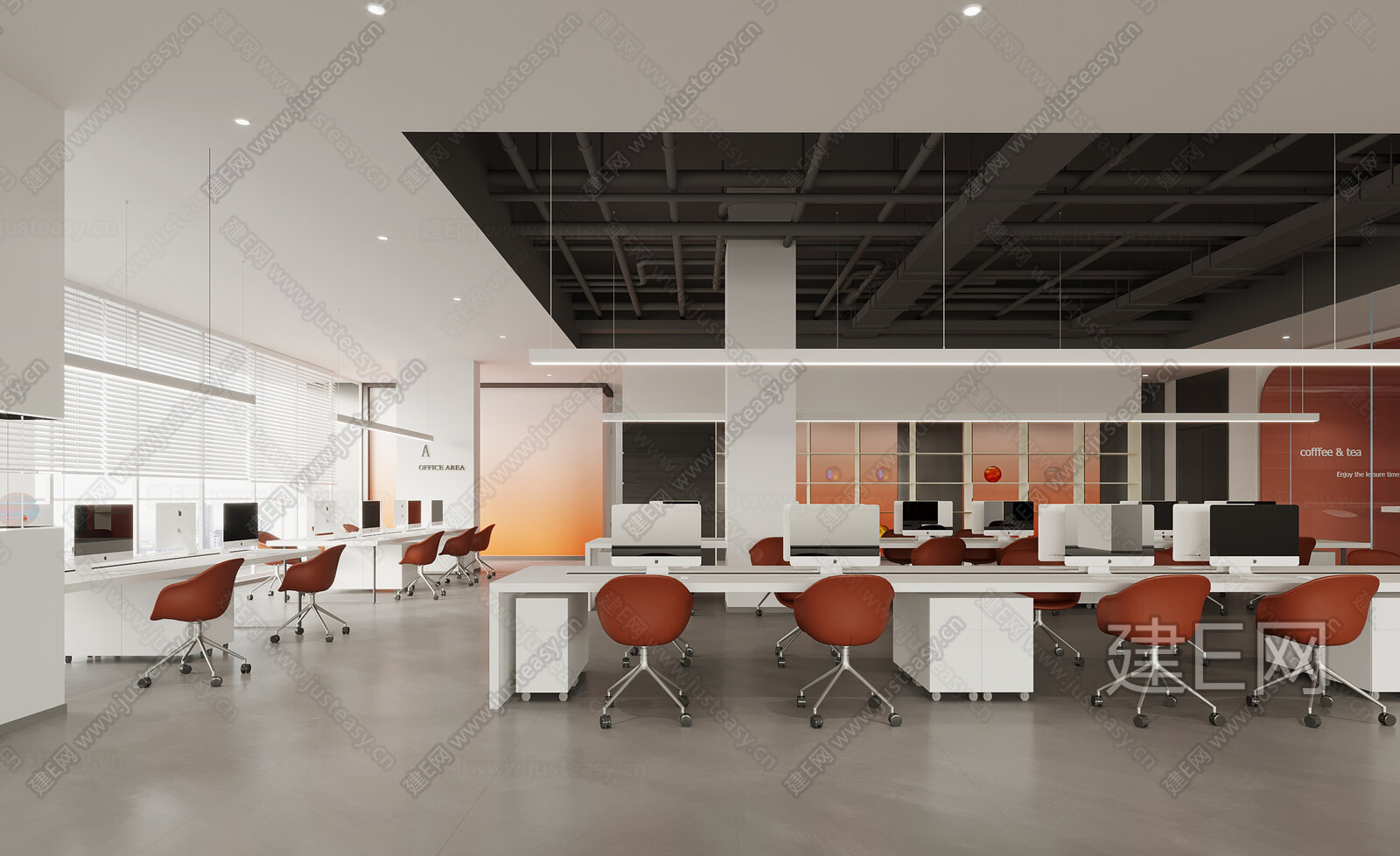 【现代开放式办公区3d模型】建e网现代开放式办公区3d模型下载 Id106452546 打造3d现代开放式办公区模型免费下载平台
