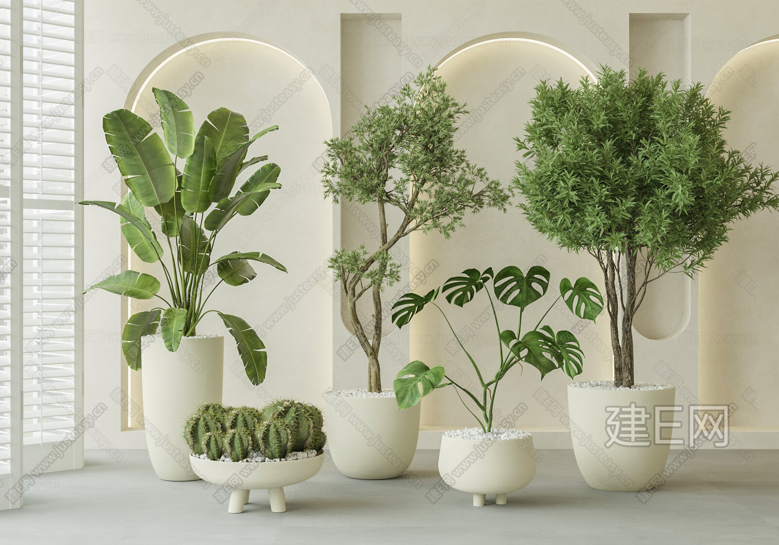 【现代盆栽绿植组合3d模型】建e网现代盆栽绿植组合3d模型下载 Id107697863 打造3d现代盆栽绿植组合模型免费下载平台
