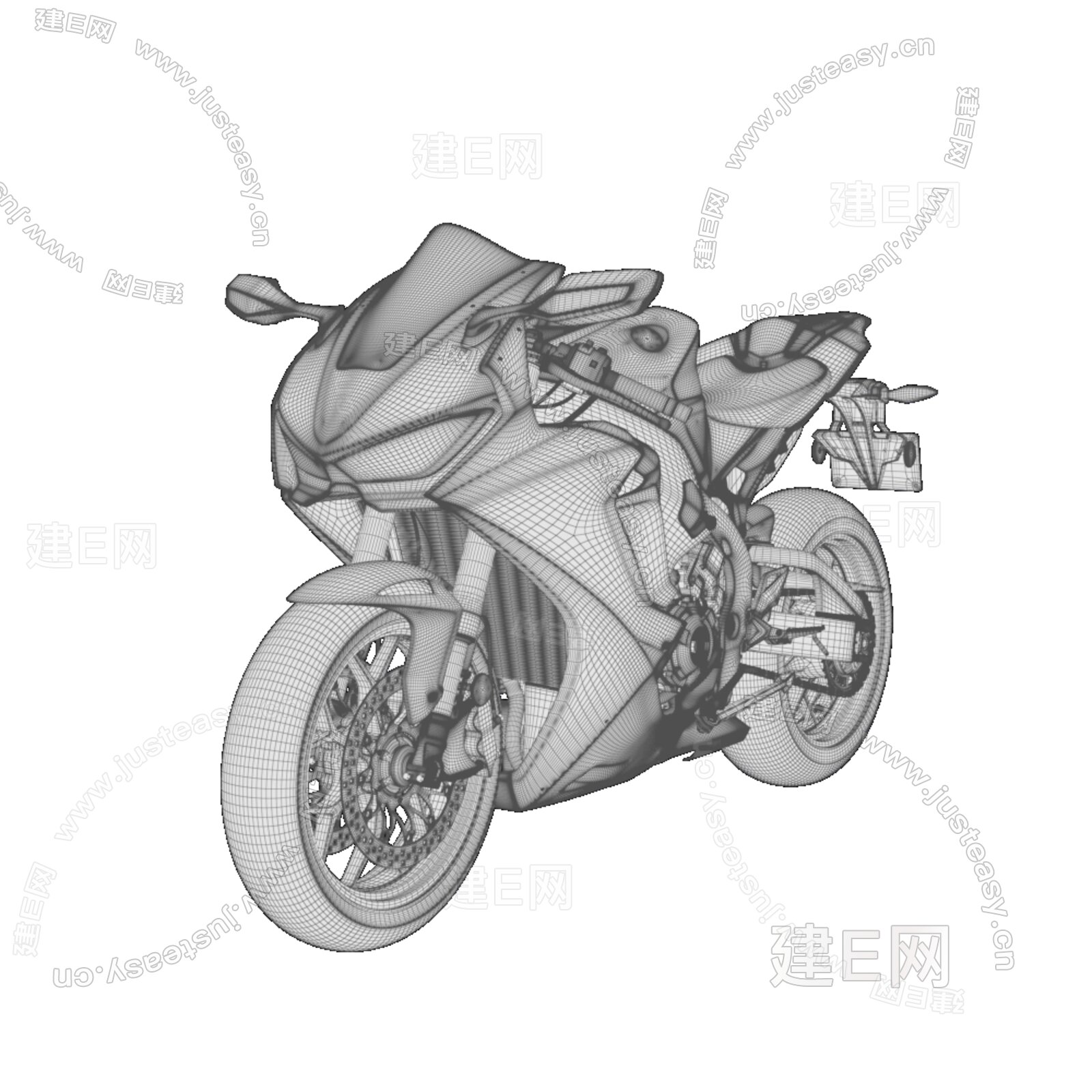 【现代摩托车3d模型】建e网现代摩托车3d模型下载 Id108090954 打造3d现代摩托车模型免费下载平台