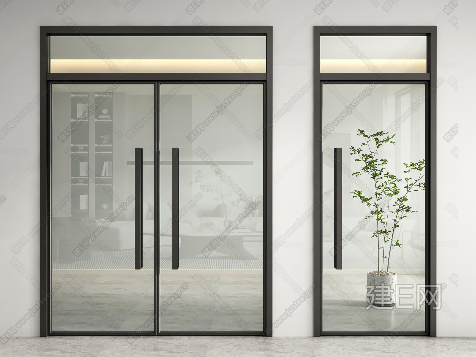 【现代玻璃双开门3d模型】建e网现代玻璃双开门3d模型下载 Id100685551 打造3d现代玻璃双开门模型免费下载平台