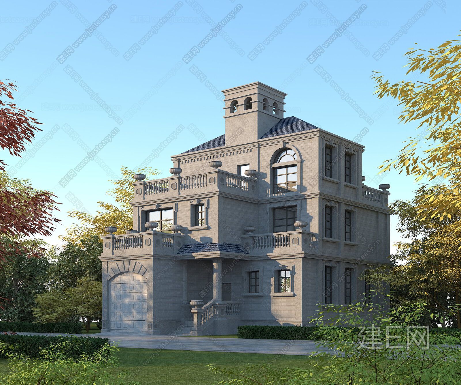 【欧式古典别墅3d模型】建e网欧式古典别墅3d模型下载 Id101865059 打造3d欧式古典别墅模型免费下载平台