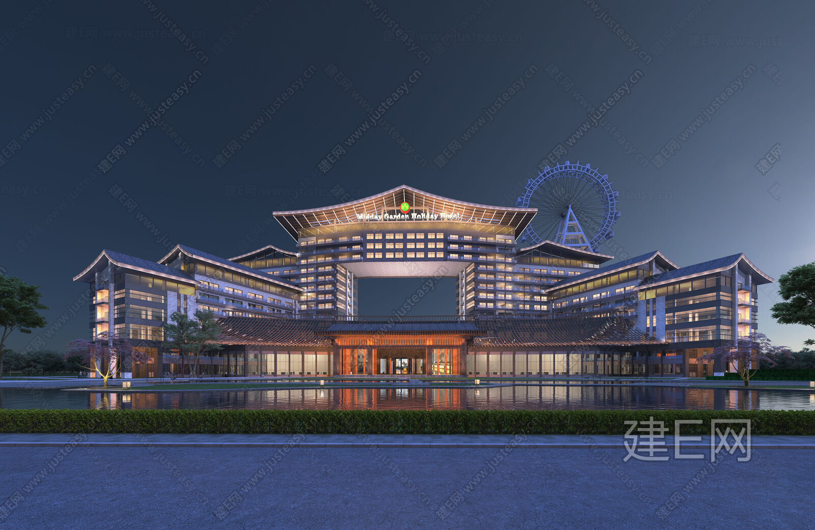 【现代室外建筑3d模型】建e网现代室外建筑3d模型下载 Id102258302 打造3d现代室外建筑模型免费下载平台