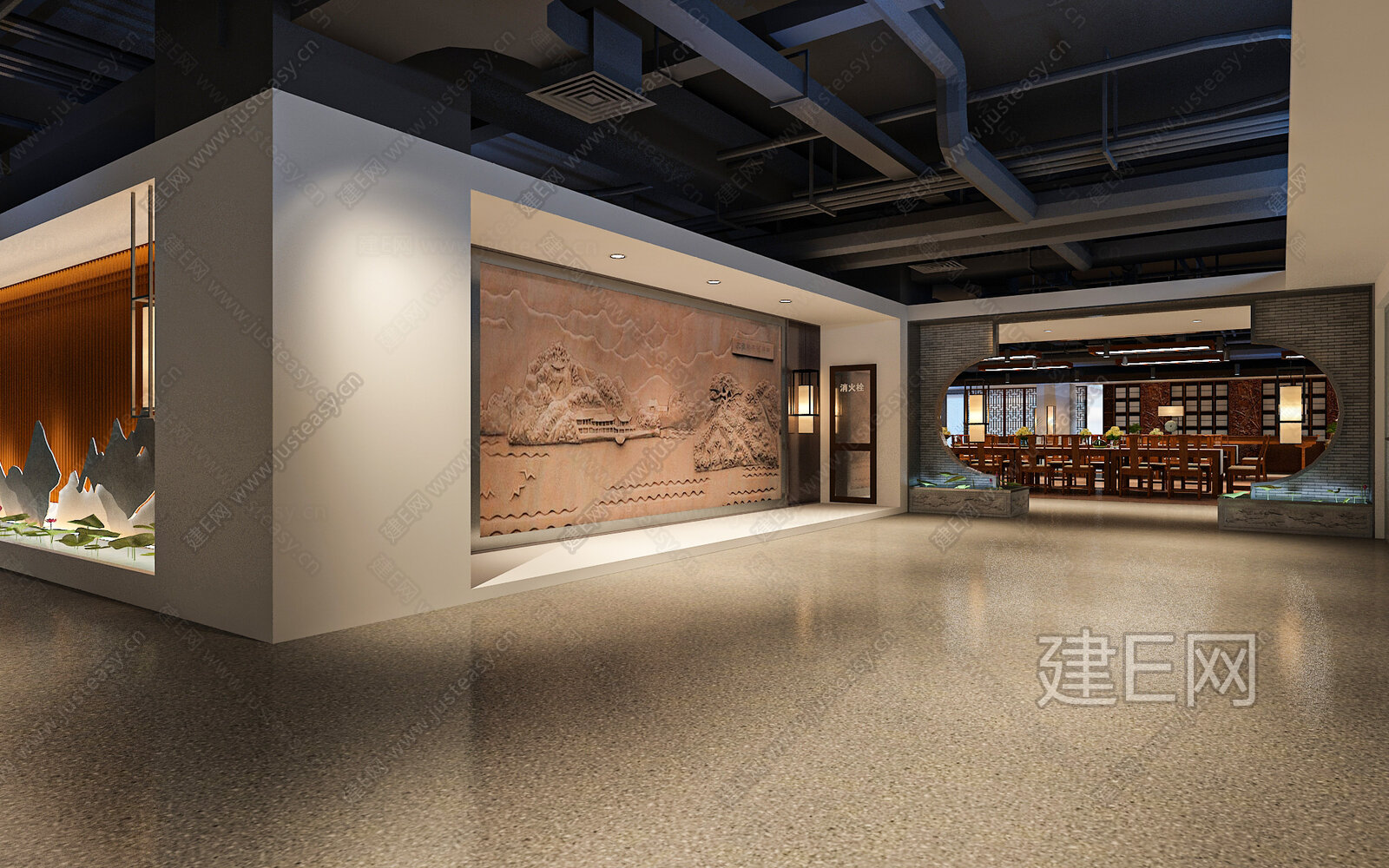 【现代展厅3d模型】建e网现代展厅3d模型下载 Id114120217 打造3d现代展厅模型免费下载平台