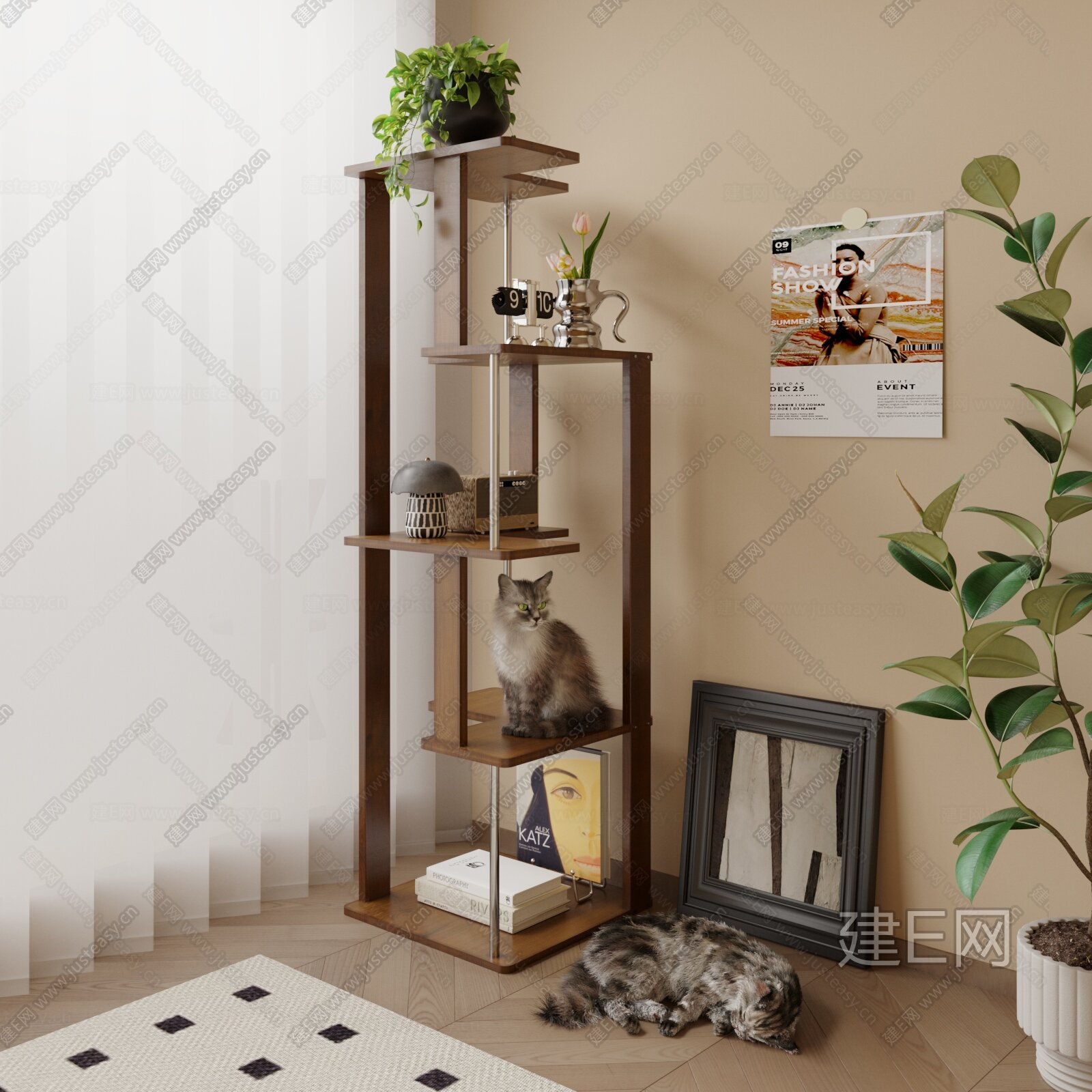 【现代猫爬架3d模型】建e网现代猫爬架3d模型下载 Id113923836 打造3d现代猫爬架模型免费下载平台