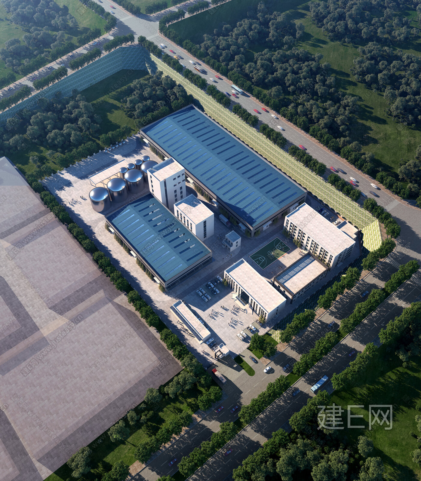 【现代厂区规划鸟瞰3d模型】建e网现代厂区规划鸟瞰3d模型下载 Id114316829 打造3d现代厂区规划鸟瞰模型免费下载平台