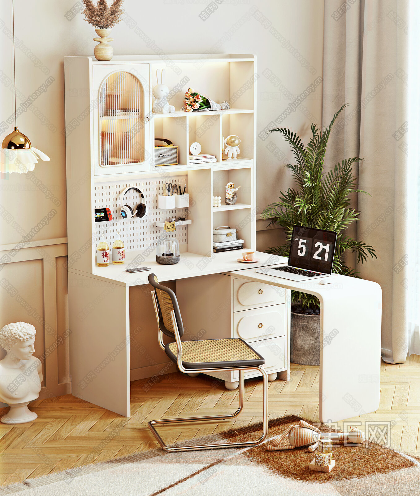 【现代风格书桌柜3d模型】建e网_现代风格书桌柜3d模型下载[ID:114972161]_打造3d现代风格书桌柜模型免费下载平台