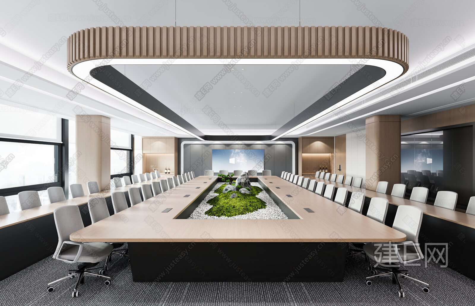 【现代会议室3d模型】建e网现代会议室3d模型下载 Id116610766 打造3d现代会议室模型免费下载平台