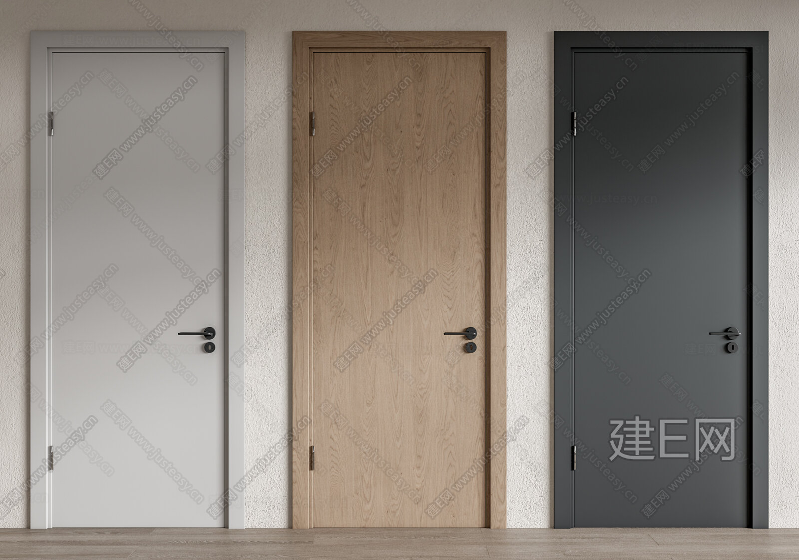 【现代极简门3d模型】建e网现代极简门3d模型下载 Id109598420 打造3d现代极简门模型免费下载平台