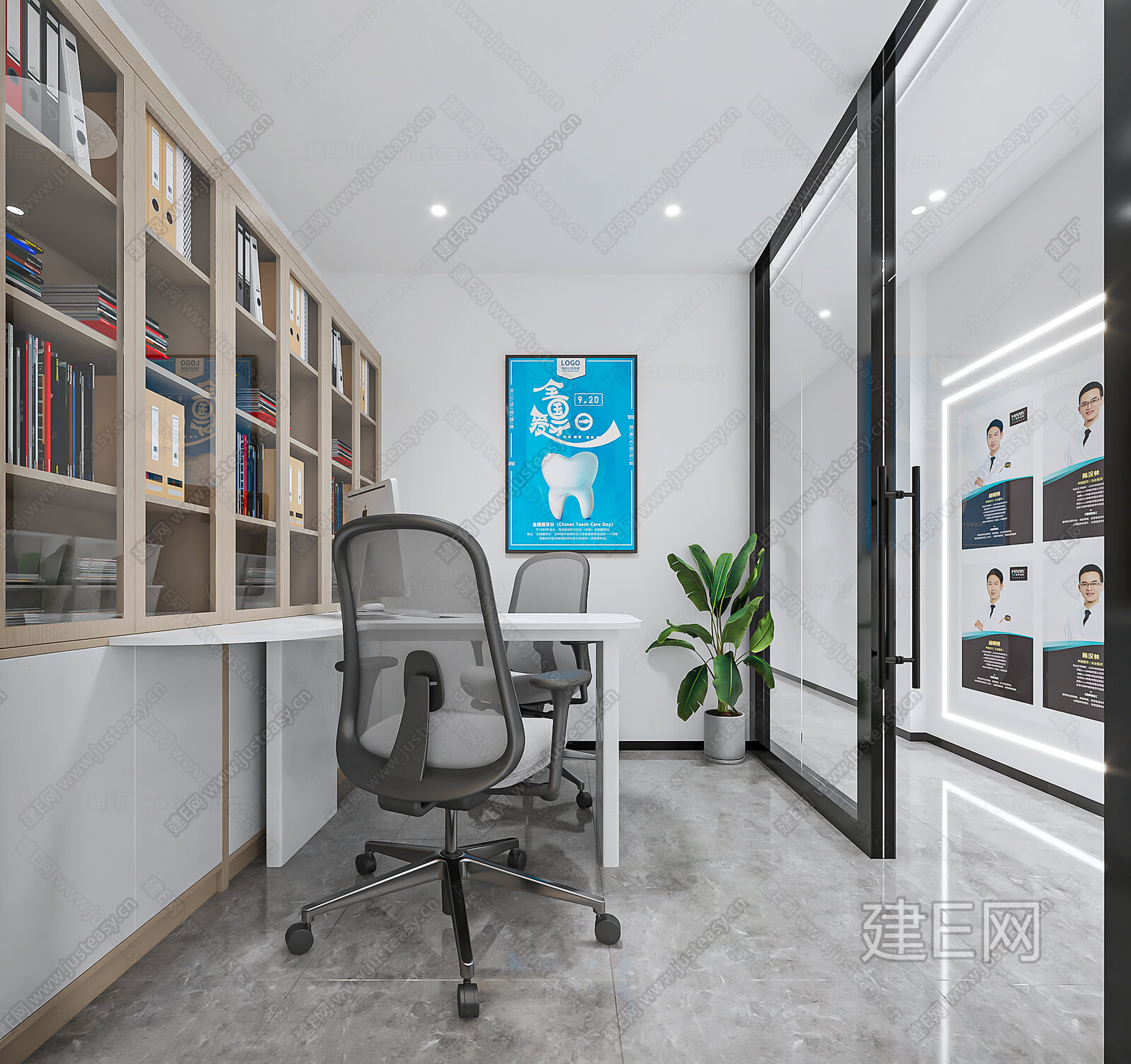 【现代办公室3d模型】建e网现代办公室3d模型下载 Id111892037 打造3d现代办公室模型免费下载平台