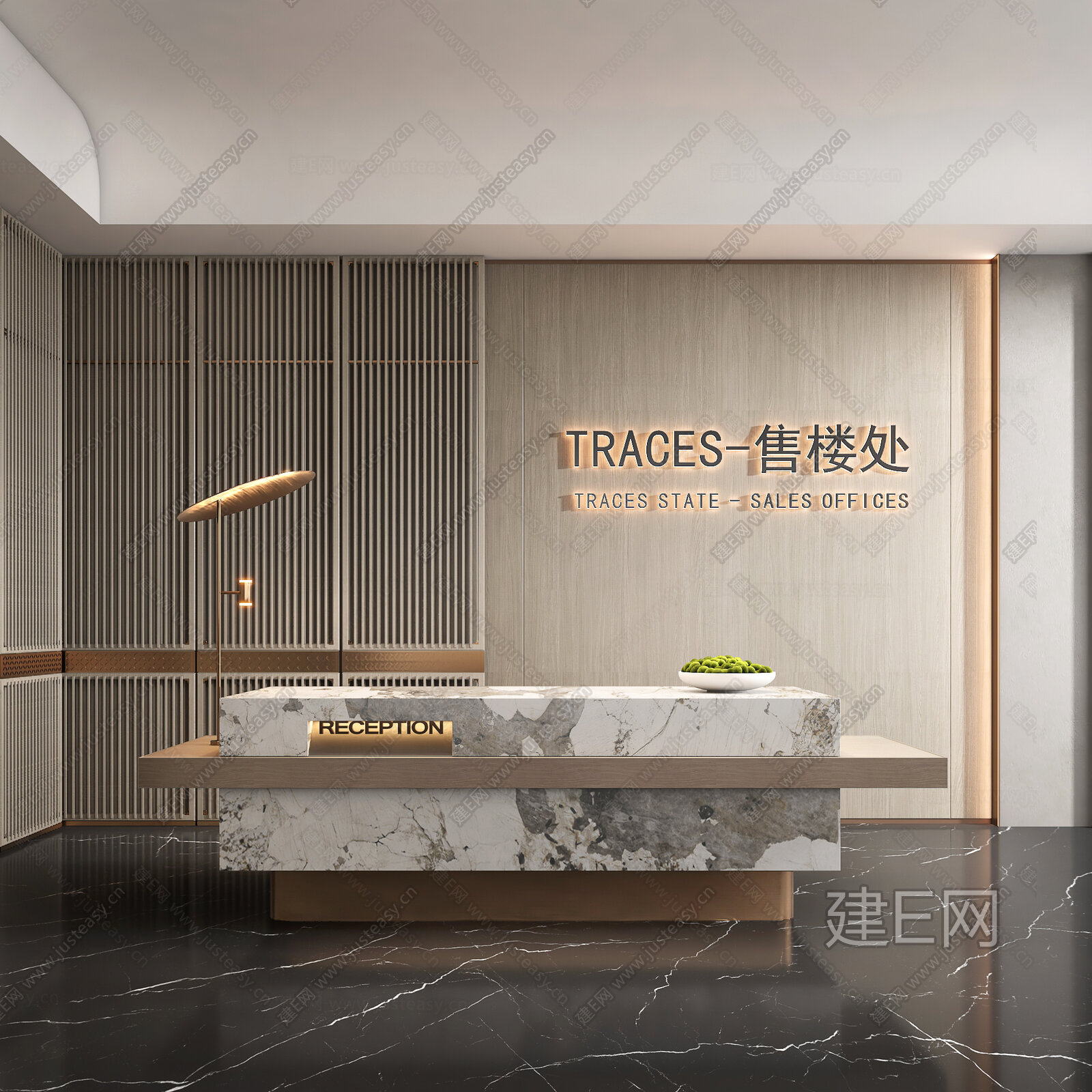 【现代接待前台3d模型】建e网现代接待前台3d模型下载 Id113202726 打造3d现代接待前台模型免费下载平台