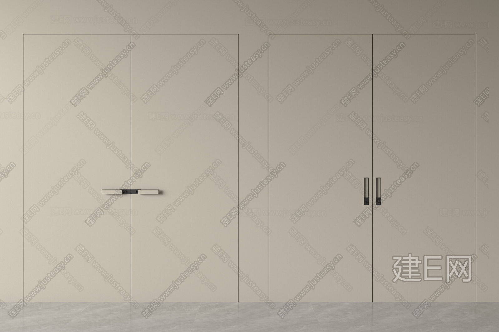 【现代双开门3d模型】建e网现代双开门3d模型下载 Id113137362 打造3d现代双开门模型免费下载平台