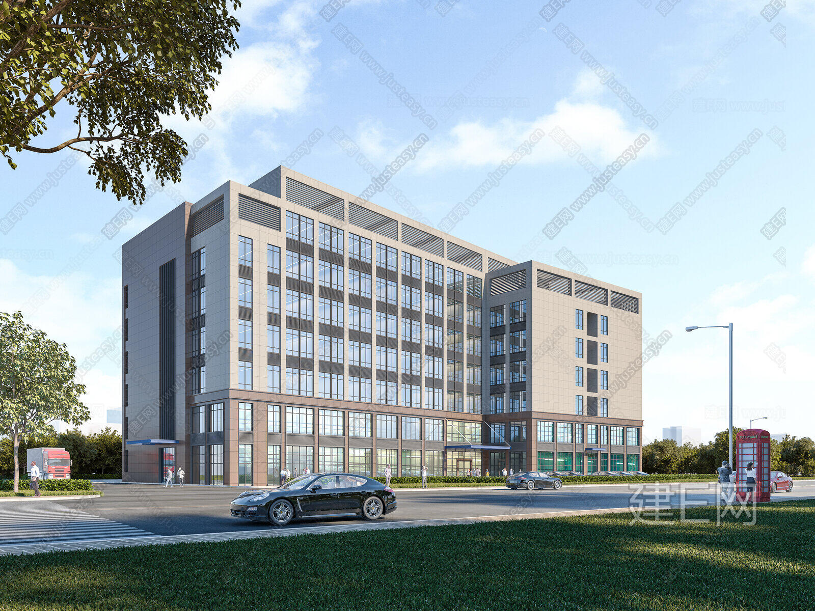 【现代多层办公楼3d模型】建e网现代多层办公楼3d模型下载 Id106322211 打造3d现代多层办公楼模型免费下载平台