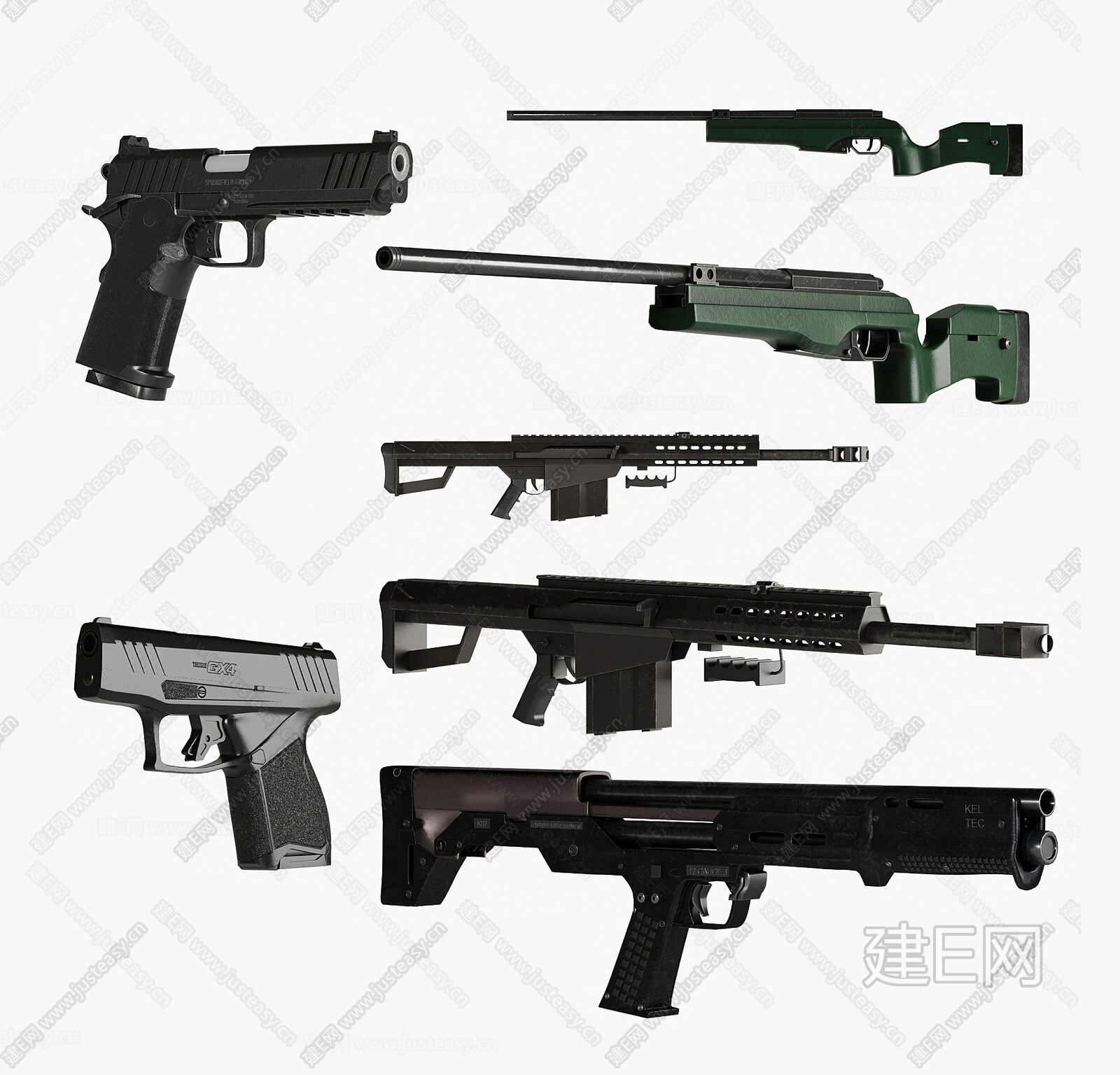【现代玩具枪武器3d模型】建e网现代玩具枪武器3d模型下载 Id106125699 打造3d现代玩具枪武器模型免费下载平台
