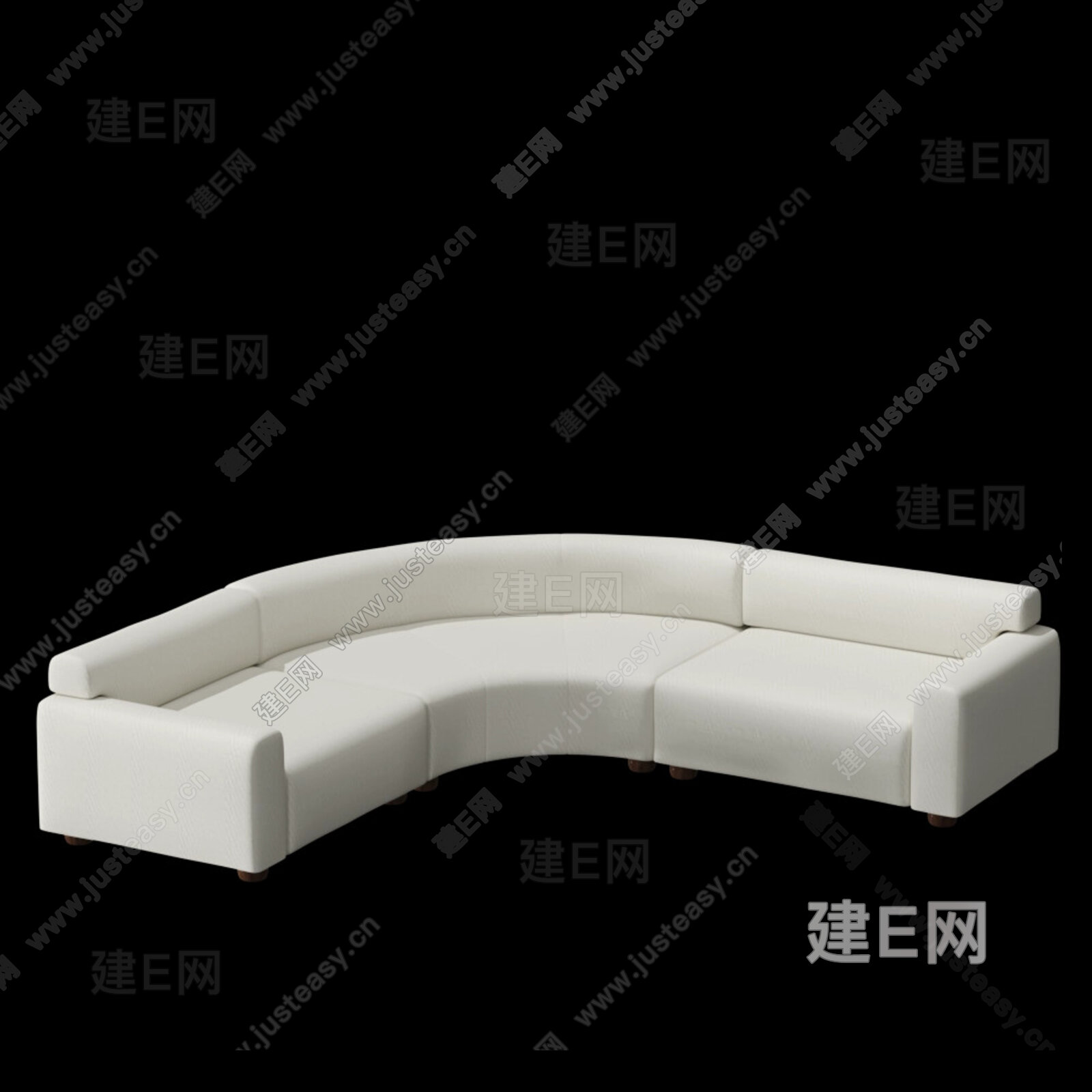 【现代弧形沙发3d模型】建e网现代弧形沙发3d模型下载 Id101013988 打造3d现代弧形沙发模型免费下载平台
