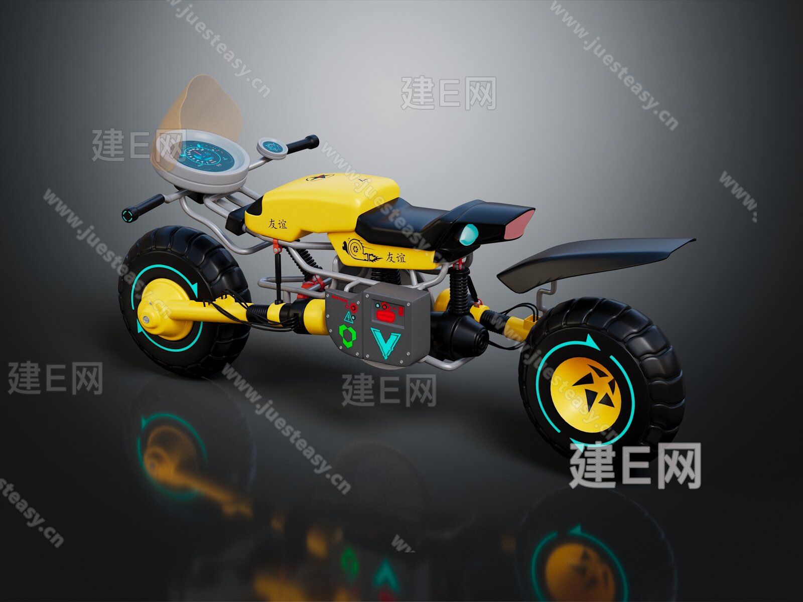 【现代科幻摩托车3d模型】建e网现代科幻摩托车3d模型下载 Id103045421 打造3d现代科幻摩托车模型免费下载平台