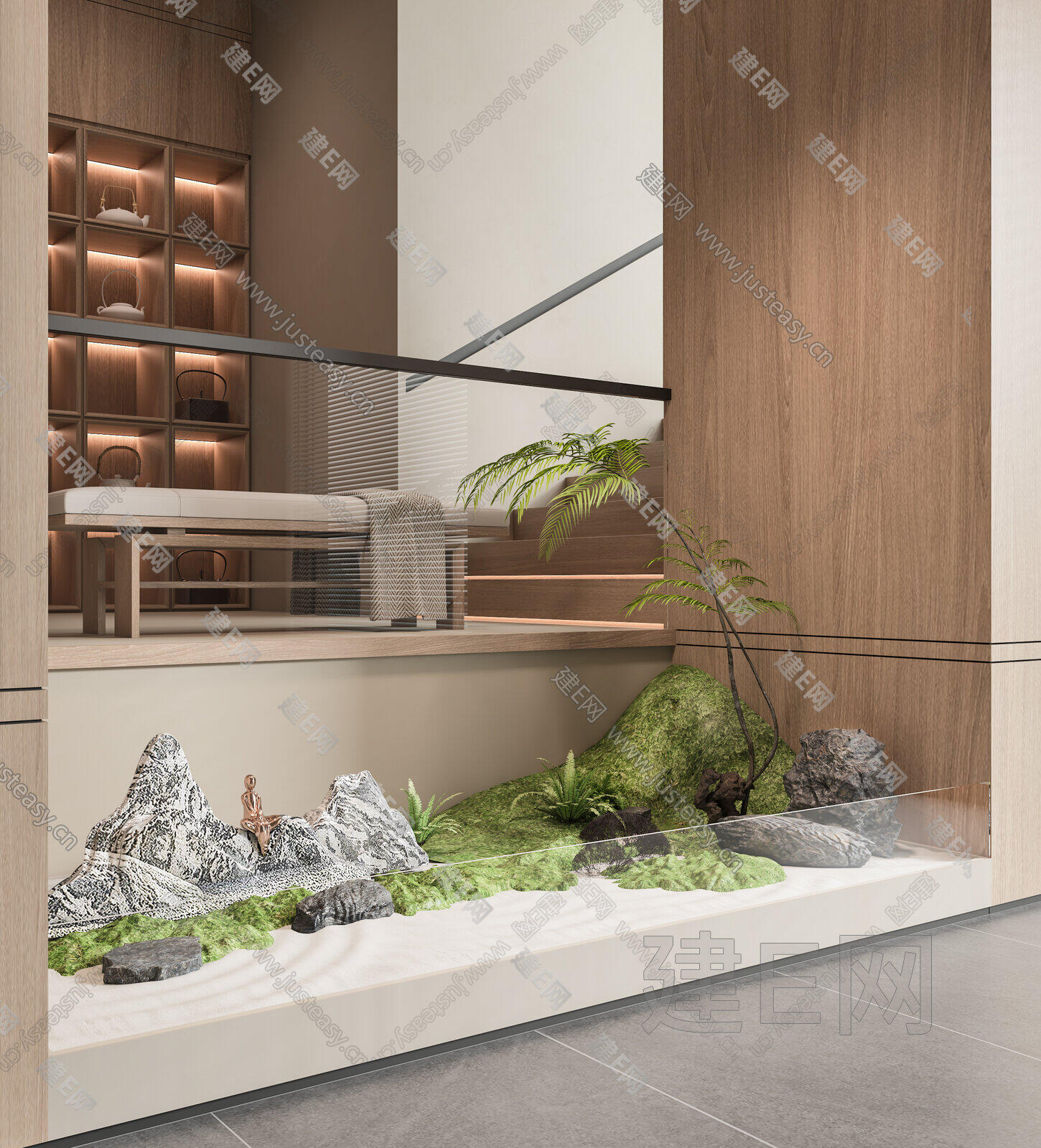 【现代室内造景3d模型】建e网现代室内造景3d模型下载 Id102783301 打造3d现代室内造景模型免费下载平台