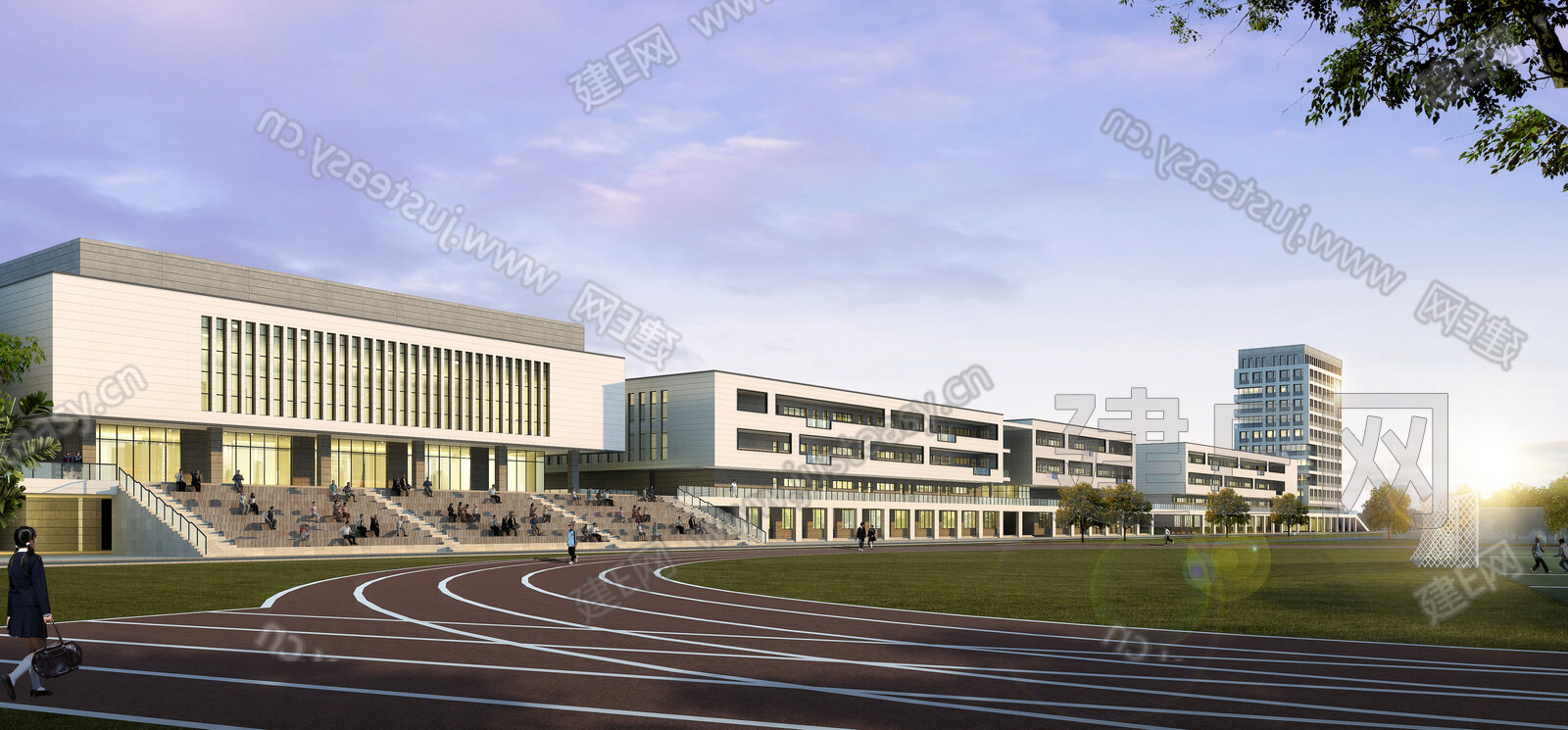【现代学校3d模型】建e网现代学校3d模型下载 Id103307521 打造3d现代学校模型免费下载平台