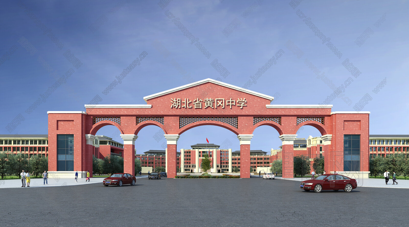 【现代学校入口大门3d模型】建e网现代学校入口大门3d模型下载 Id104356293 打造3d现代学校入口大门模型免费下载平台