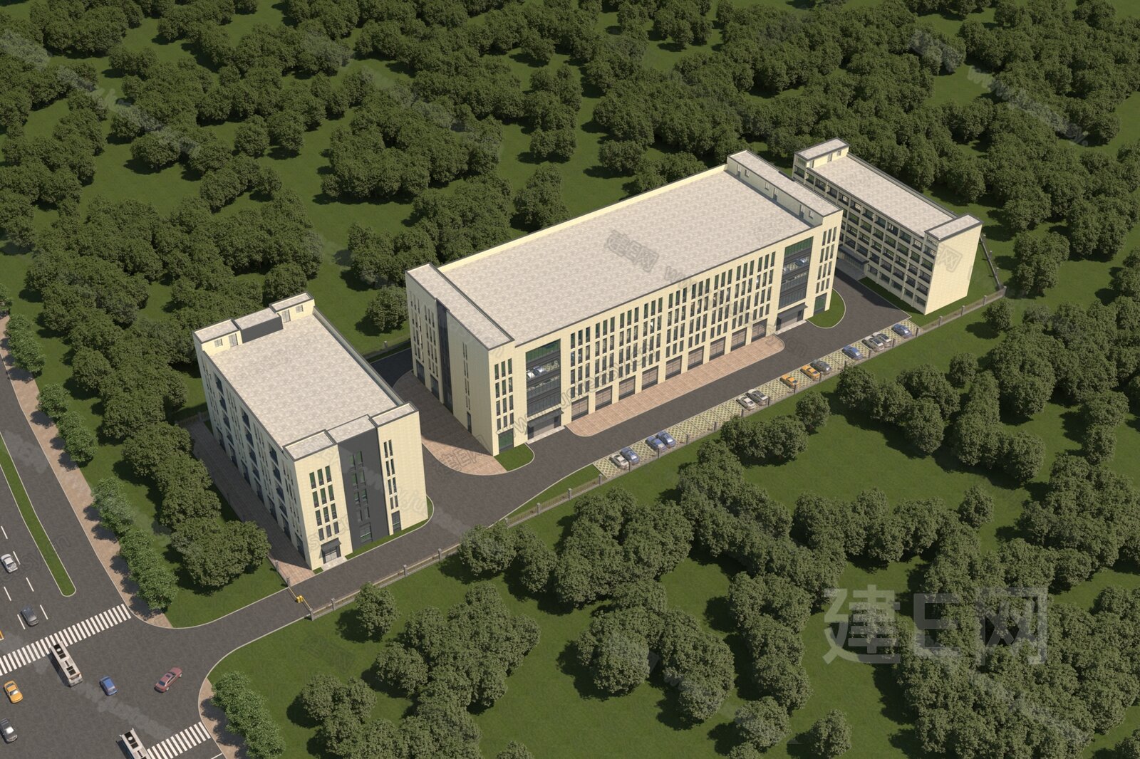 【现代厂房鸟瞰图3d模型】建e网现代厂房鸟瞰图3d模型下载 Id114710828 打造3d现代厂房鸟瞰图模型免费下载平台
