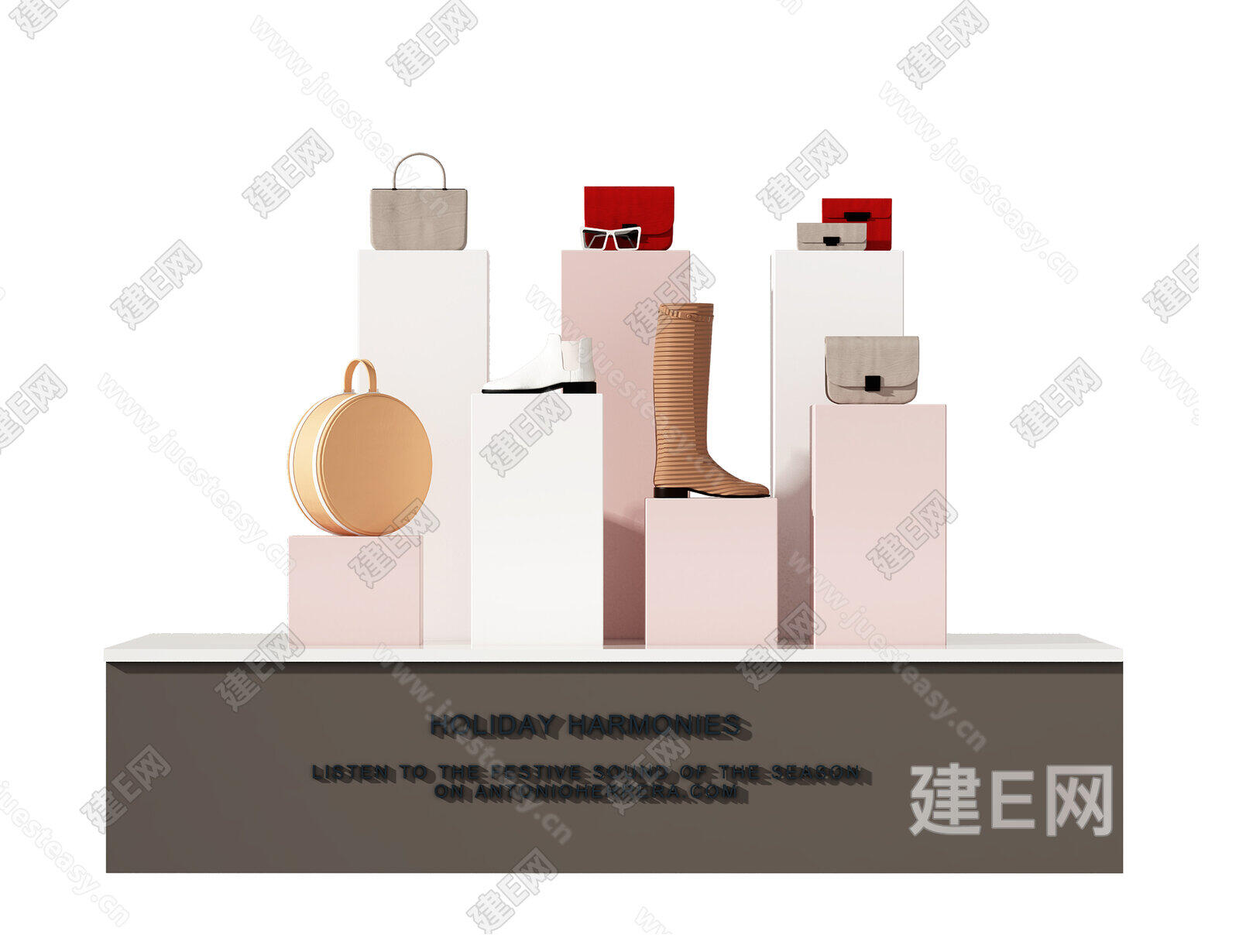【现代展示架3d模型】建e网现代展示架3d模型下载 Id115169546 打造3d现代展示架模型免费下载平台