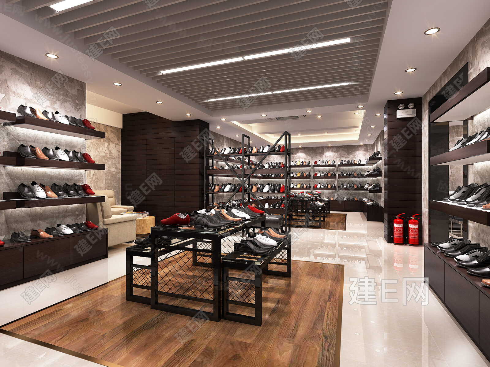 【现代鞋店3d模型】建e网现代鞋店3d模型下载 Id115431929 打造3d现代鞋店模型免费下载平台
