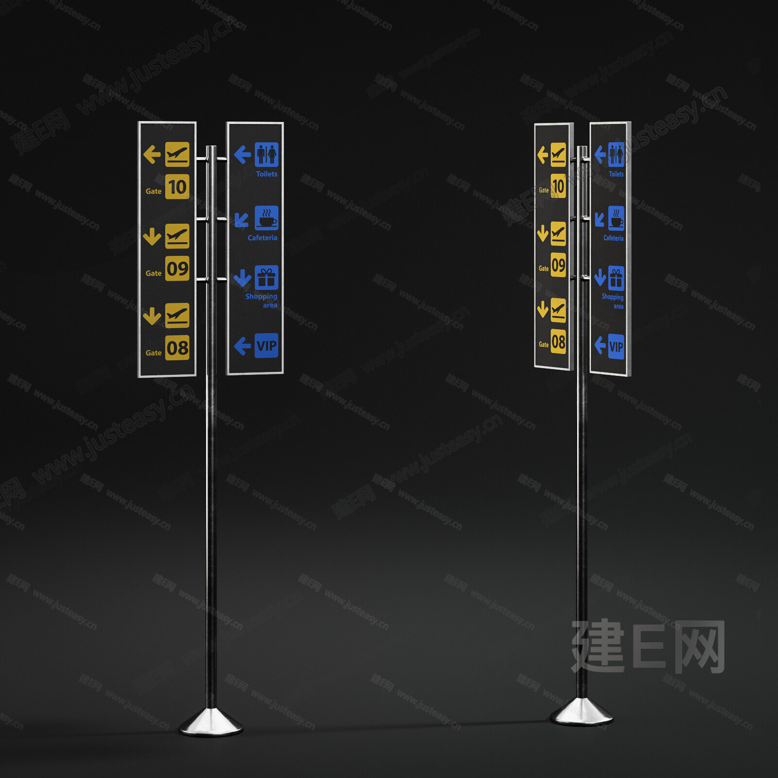 【现代指示牌3d模型】建e网现代指示牌3d模型下载 Id105732331 打造3d现代指示牌模型免费下载平台