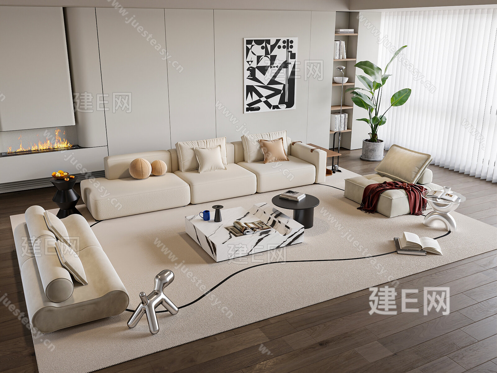 【现代沙发茶几组合3d模型】建e网现代沙发茶几组合3d模型下载 Id107436269 打造3d现代沙发茶几组合模型免费下载平台