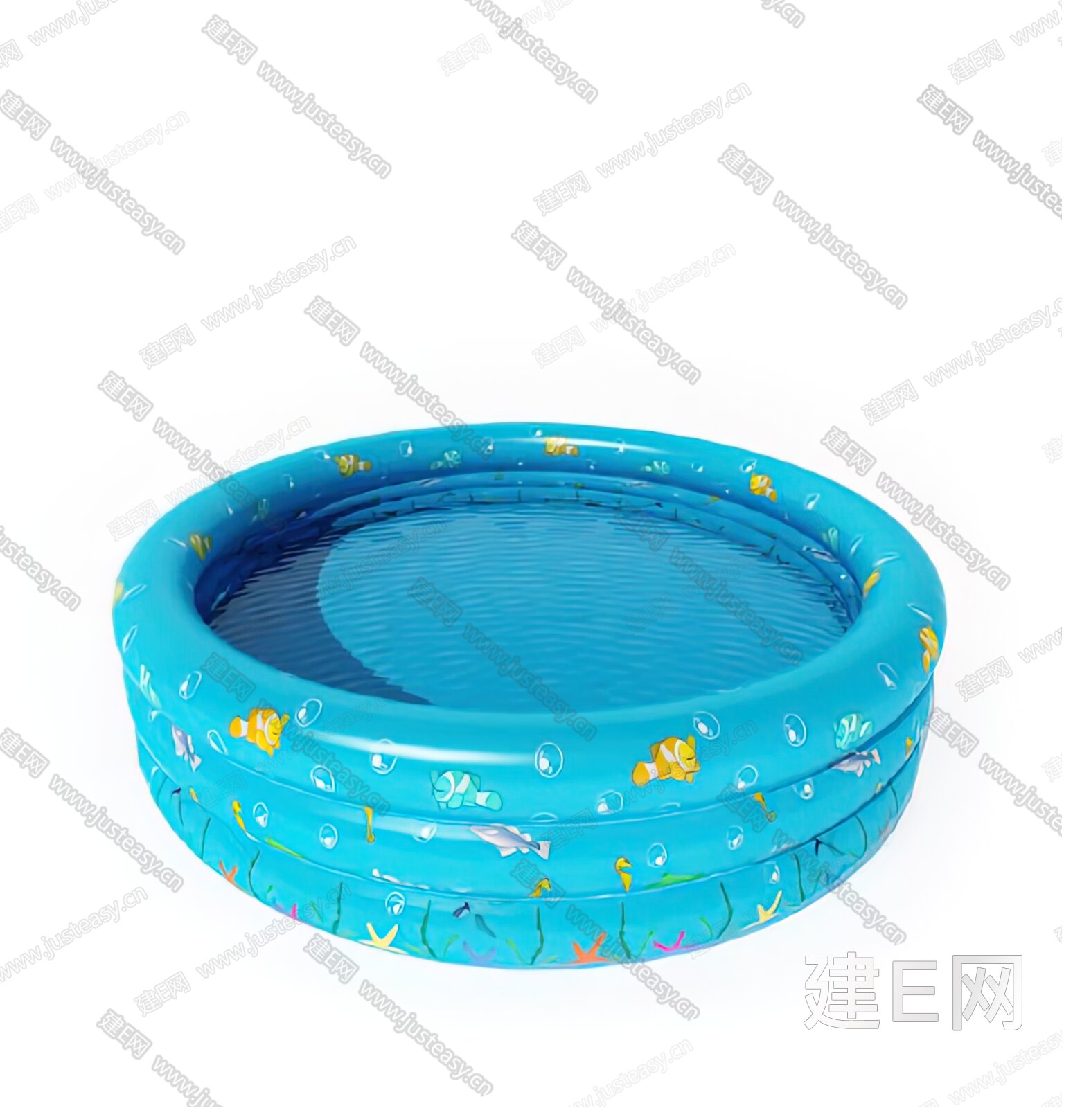 充气泳池模型SU模型下载[ID:107630608]_建e网su模型