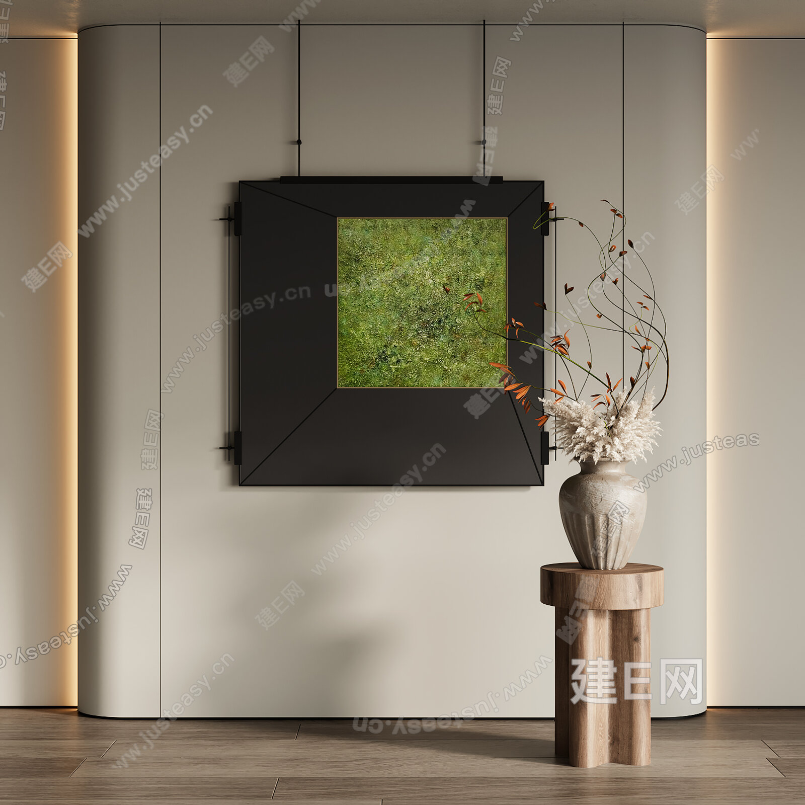 现代中古风装饰画模型SU模型下载[ID:116805806]_建e网su模型